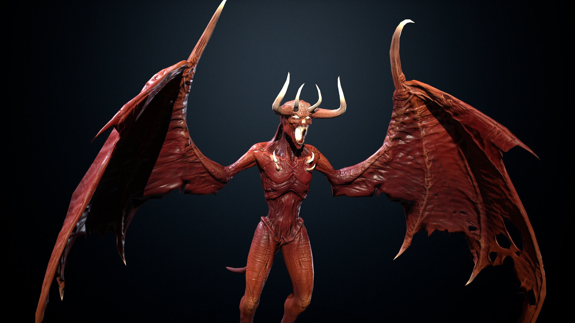 Flying Demon 1 Game Ready - 3D Model by andryuha1981