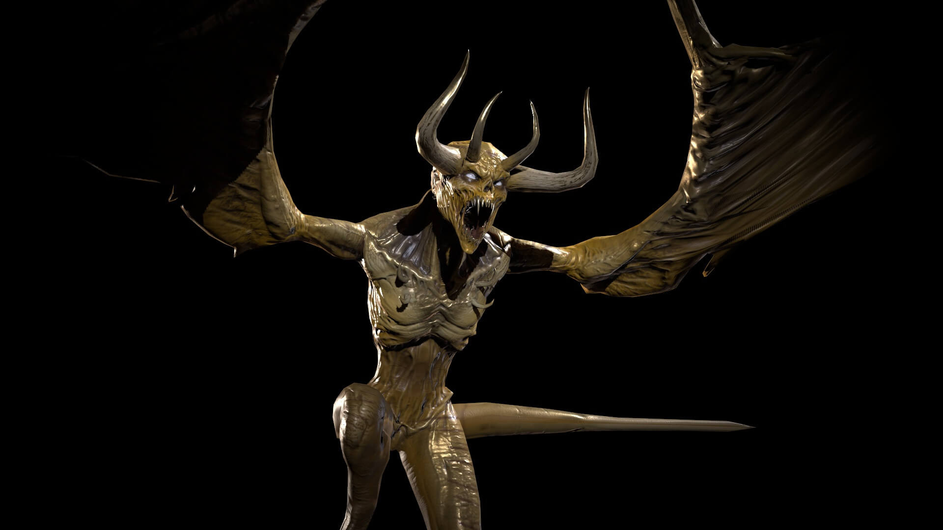 Flying Demon 1 Game Ready - 3D Model by andryuha1981