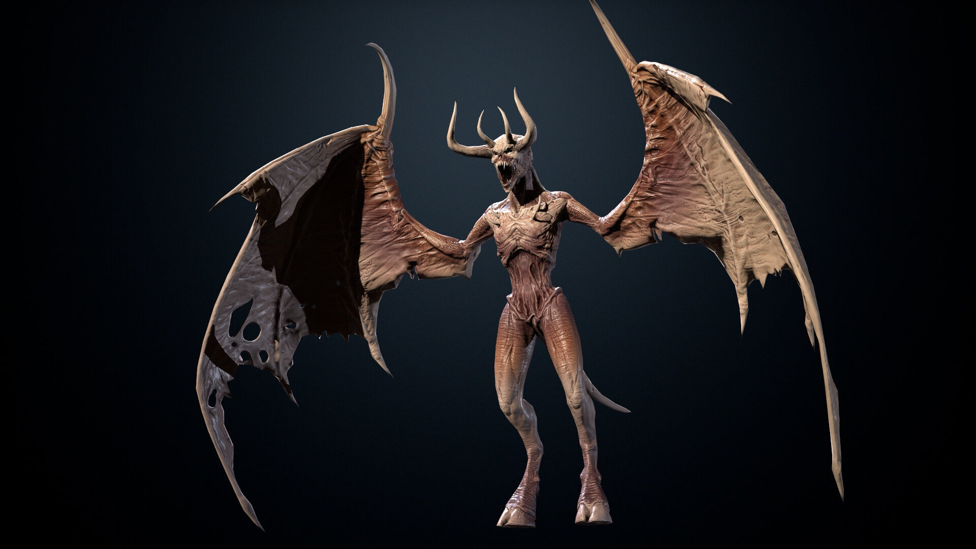 Flying Demon 1 Game Ready - 3D Model by andryuha1981