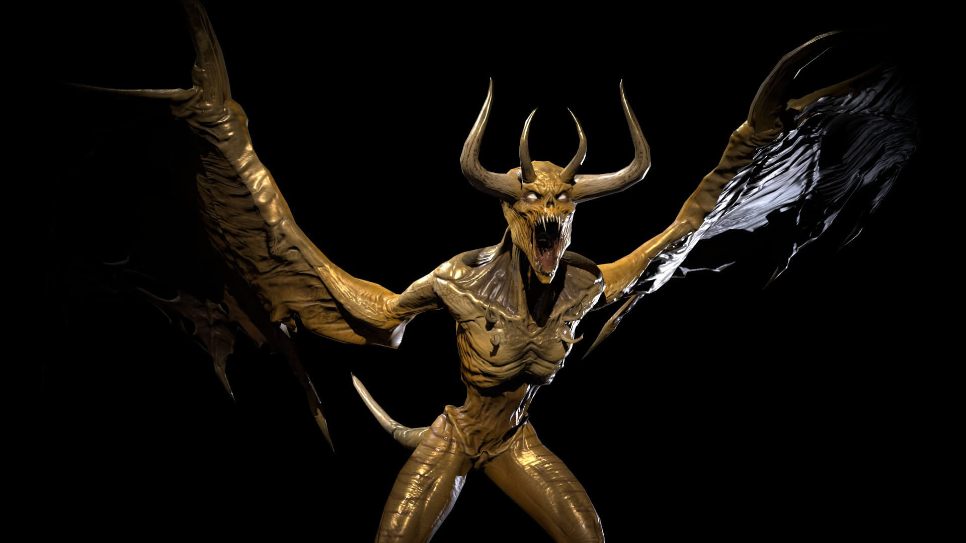 Flying Demon 1 Game Ready - 3D Model by andryuha1981