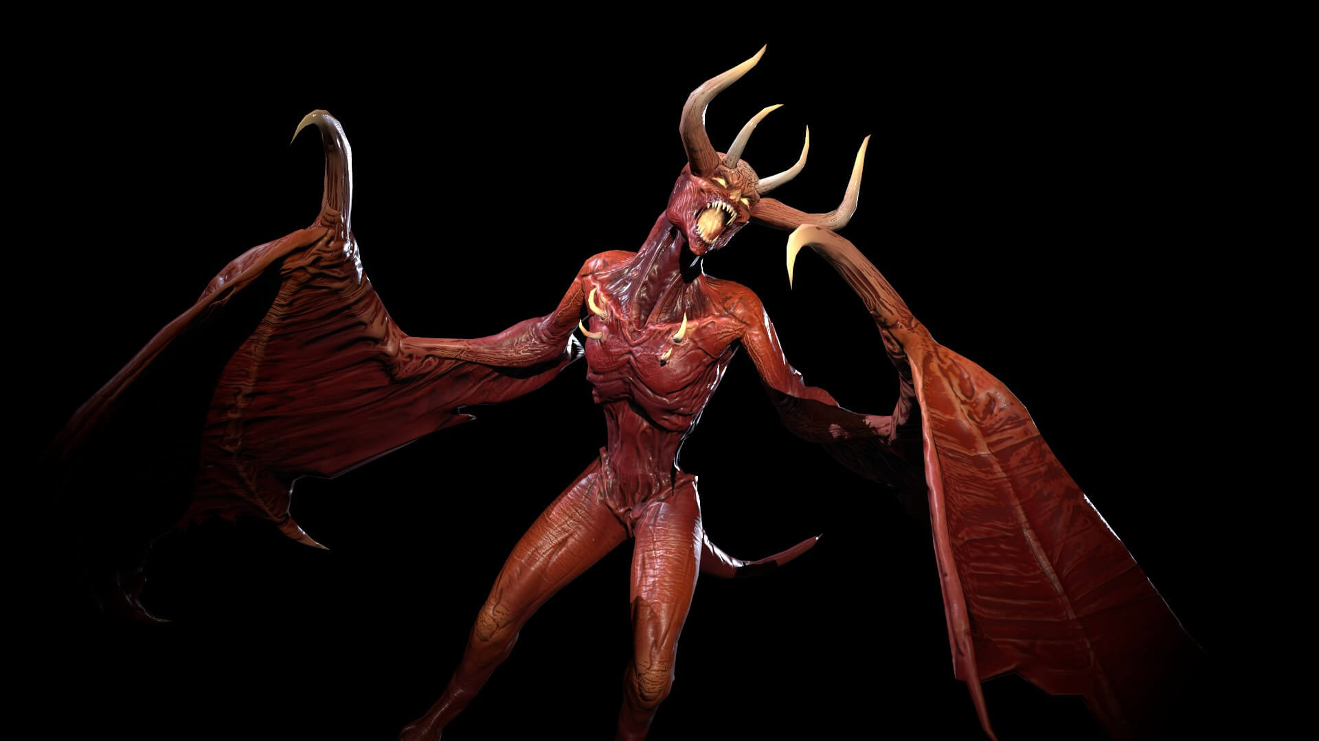 Flying Demon 1 Game Ready - 3D Model by andryuha1981