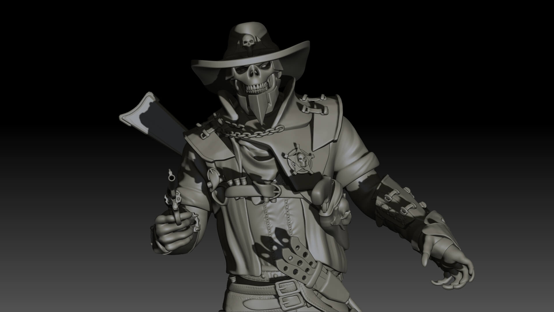 Hell Sheriff High Poly for 3D Print by andryuha1981