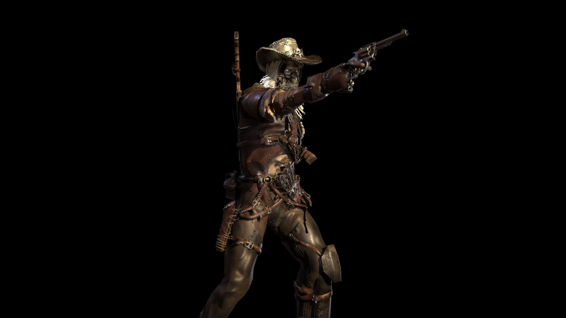 Hellish Sheriff Game Ready - 3D Model by andryuha1981