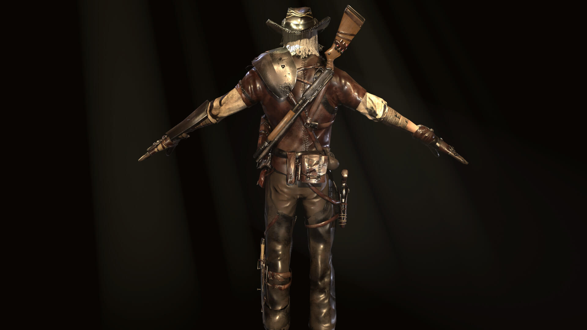 Hellish Sheriff Game Ready - 3D Model by andryuha1981