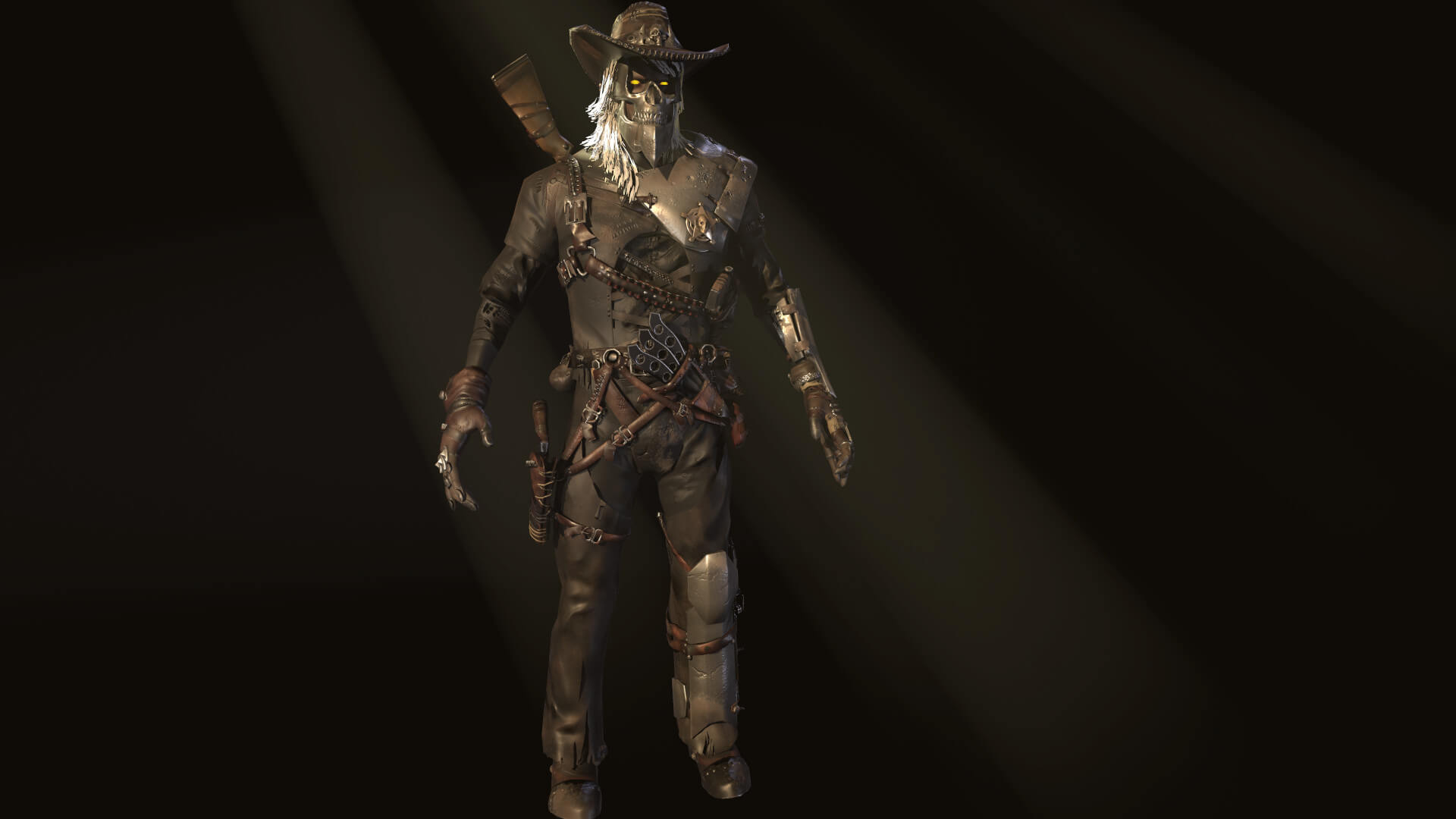 Hellish Sheriff Game Ready - 3D Model by andryuha1981