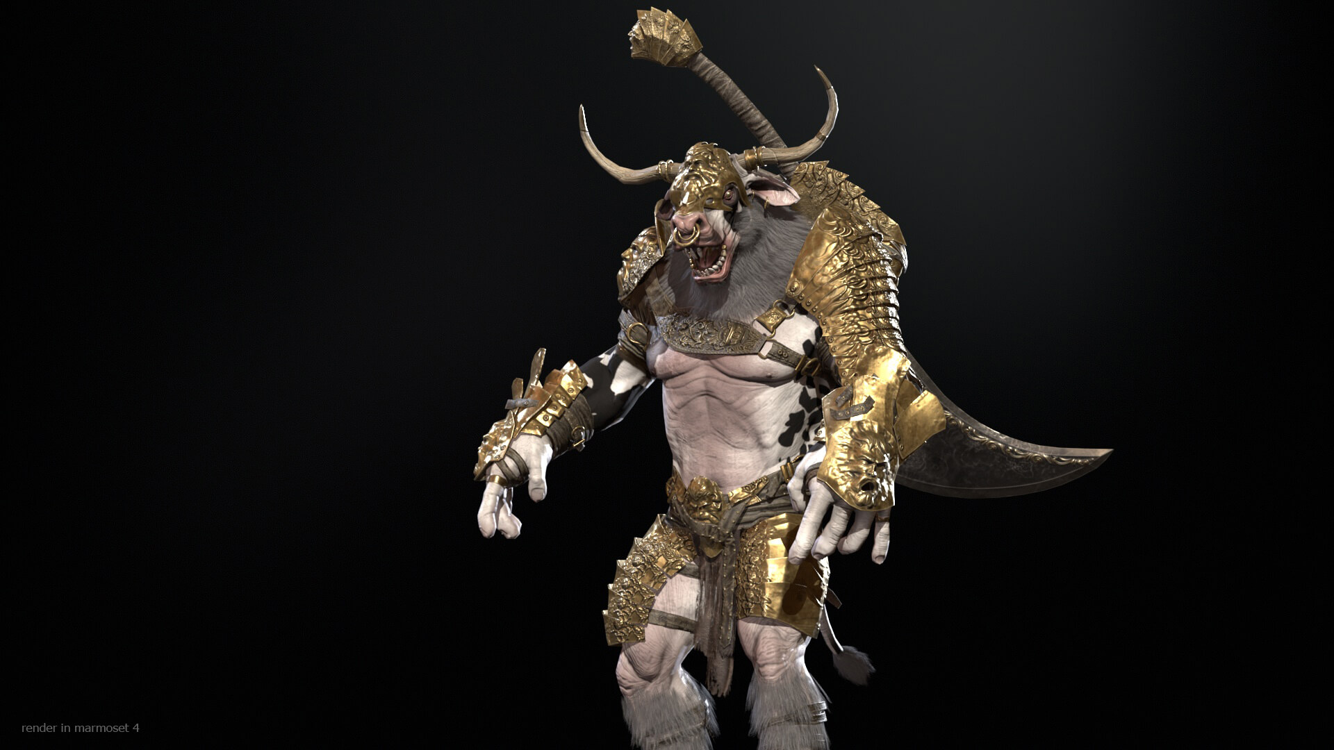 Minotaur Game Ready - 3D Model by andryuha1981