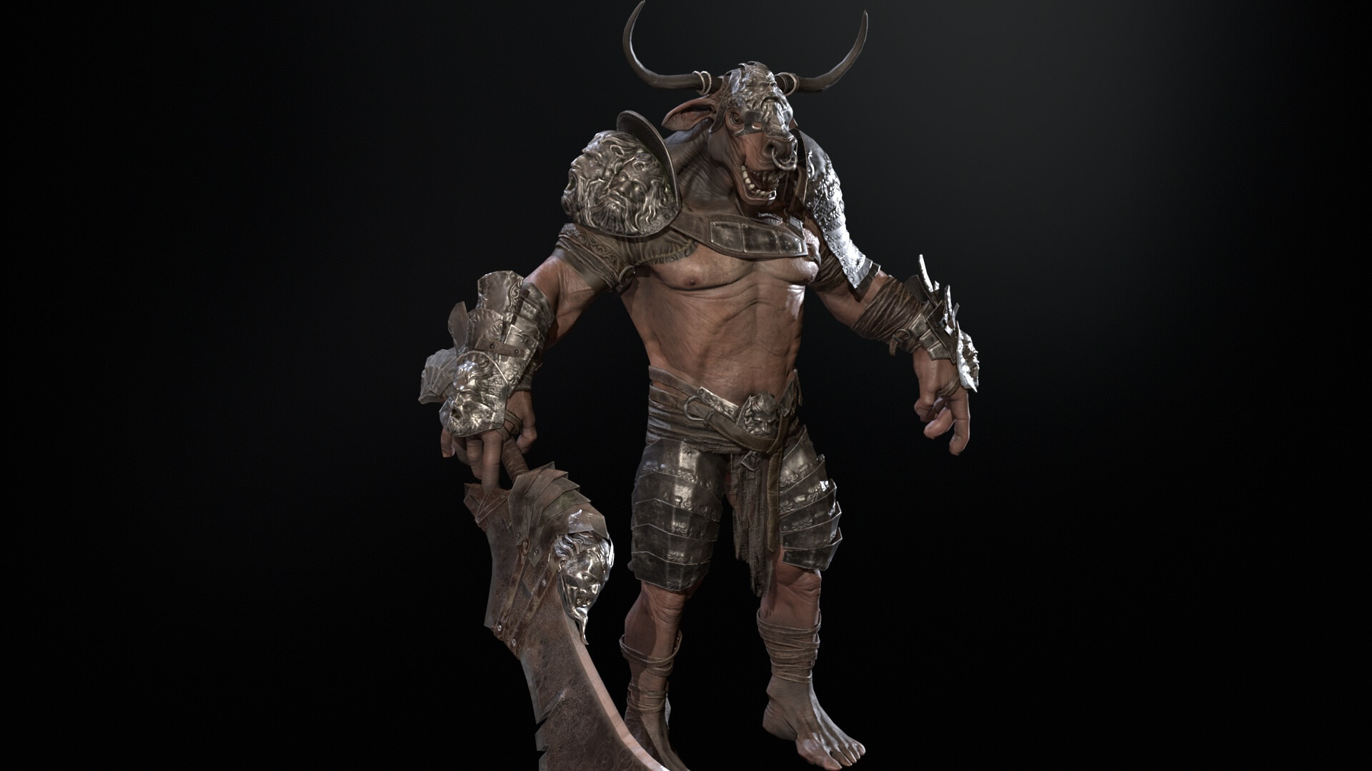 Minotaur Game Ready - 3D Model by andryuha1981