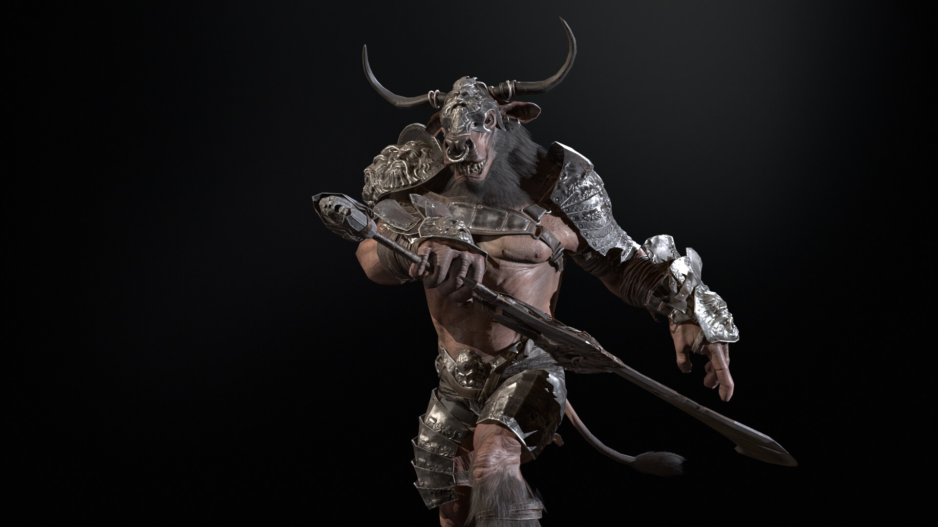 Minotaur Game Ready - 3D Model by andryuha1981