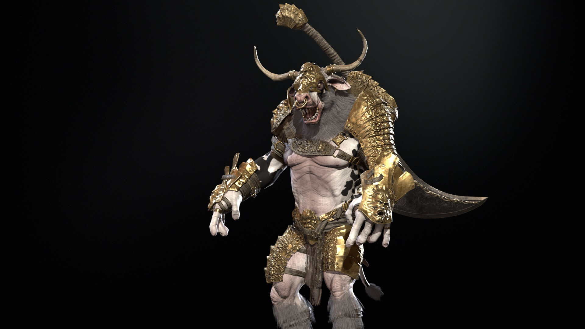 Minotaur Game Ready - 3D Model by andryuha1981
