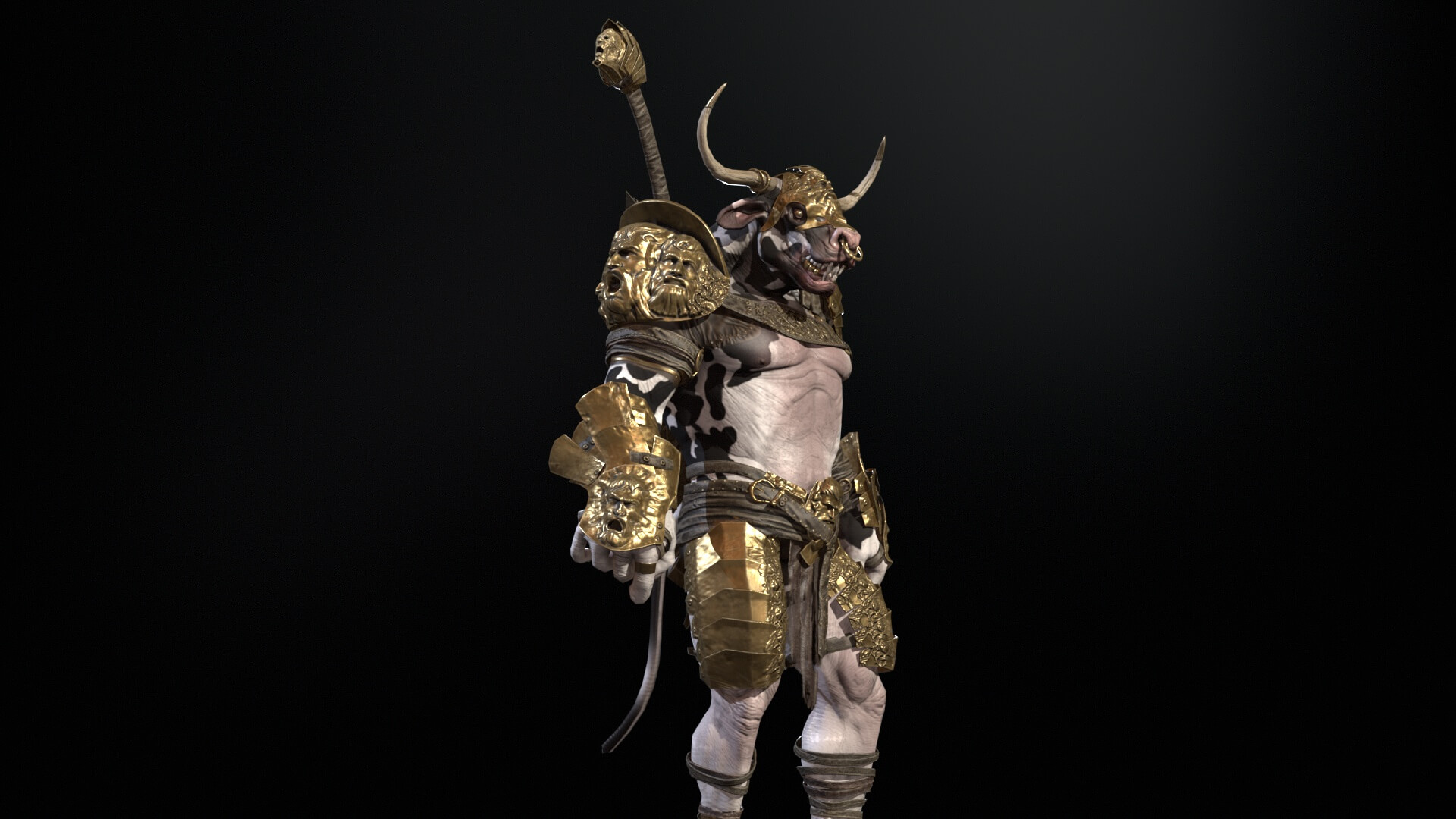 Minotaur Game Ready - 3D Model by andryuha1981