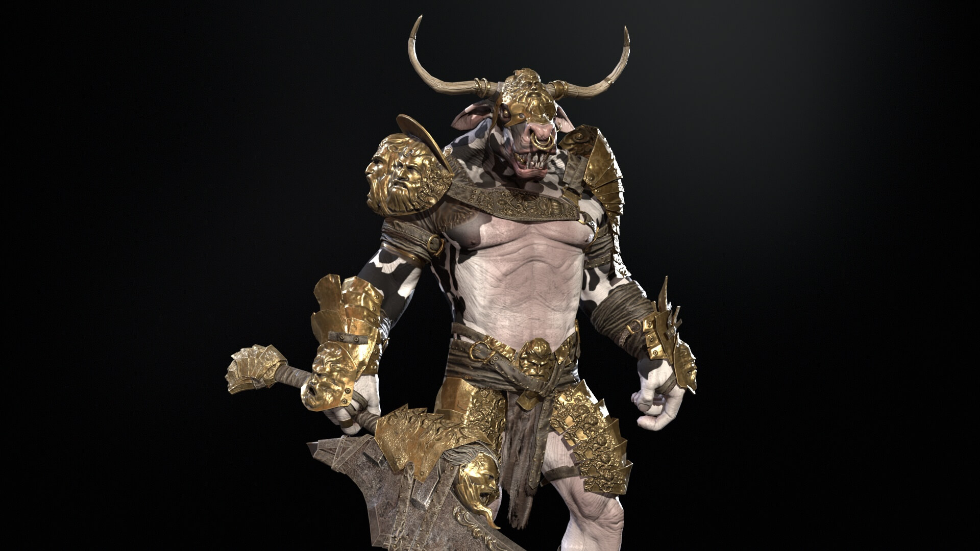 Minotaur Game Ready - 3D Model by andryuha1981