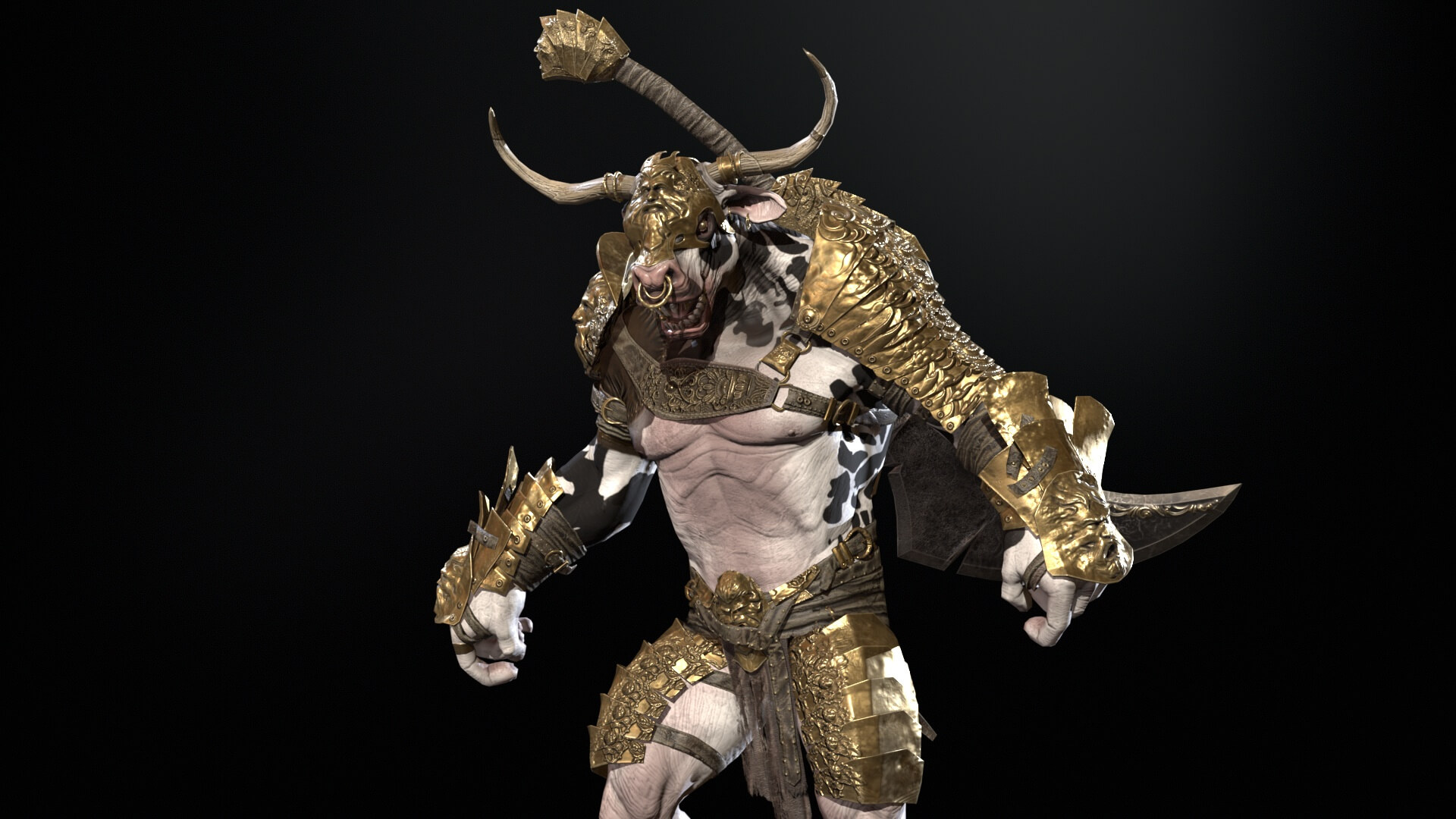 Minotaur Game Ready - 3D Model by andryuha1981