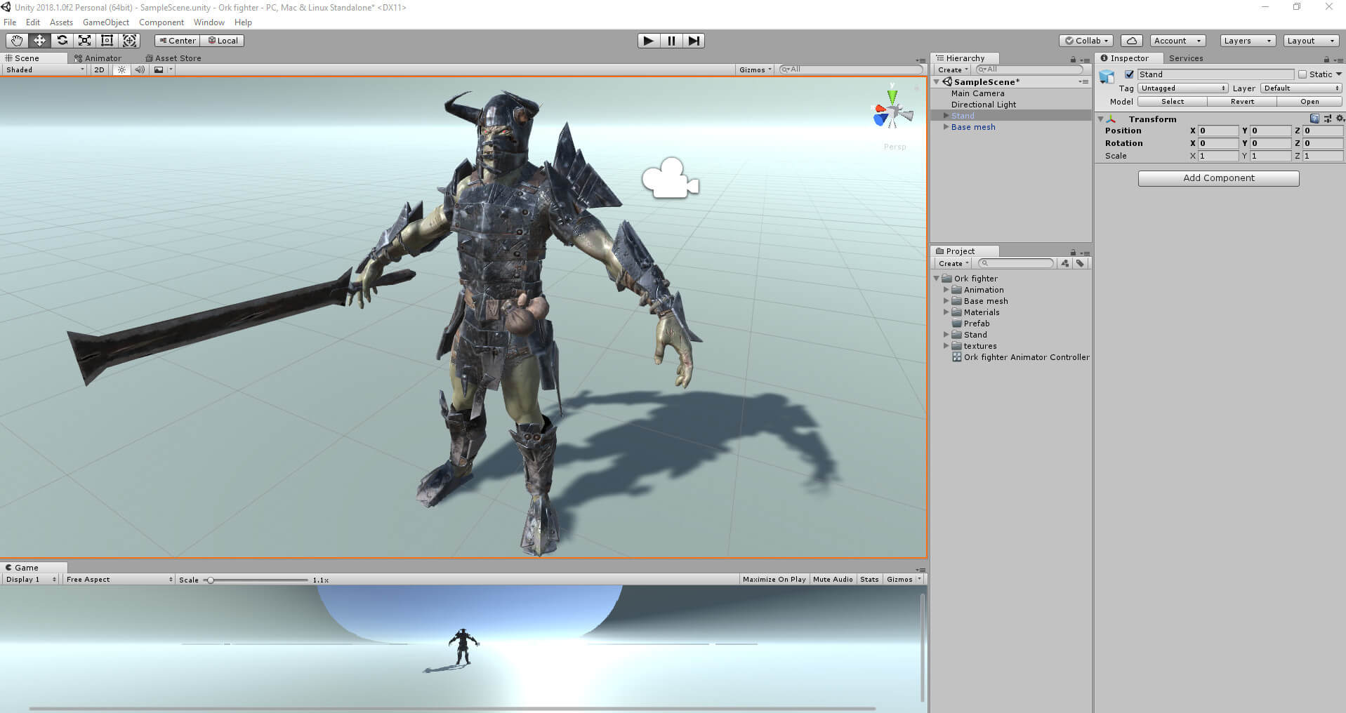Ork Fighter Game Ready - 3D Model by andryuha1981
