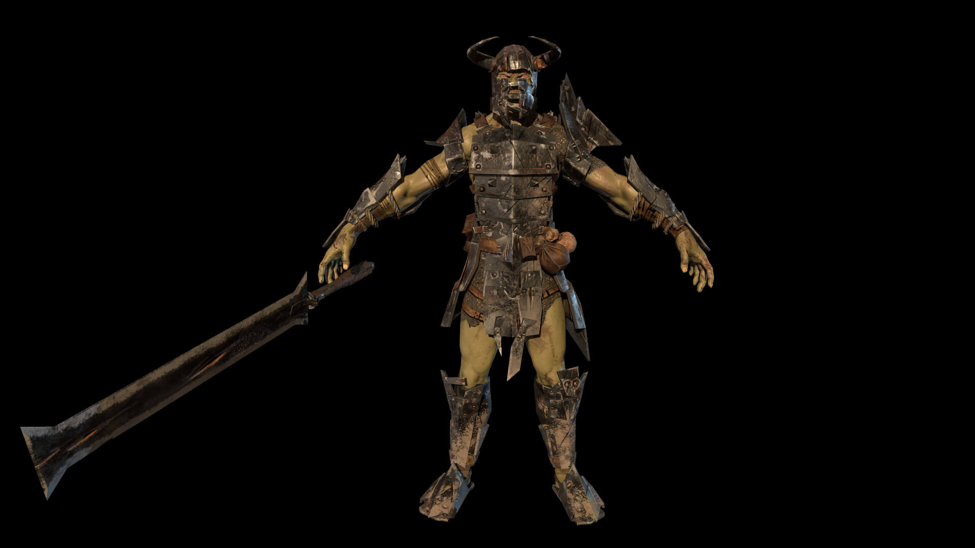 Ork Fighter Game Ready - 3D Model by andryuha1981