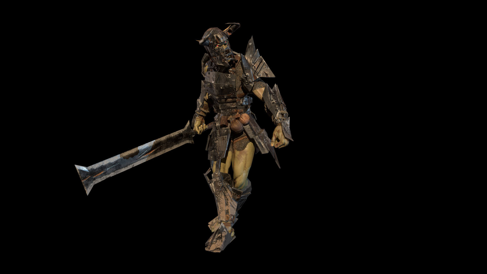 Ork Fighter Game Ready - 3D Model by andryuha1981
