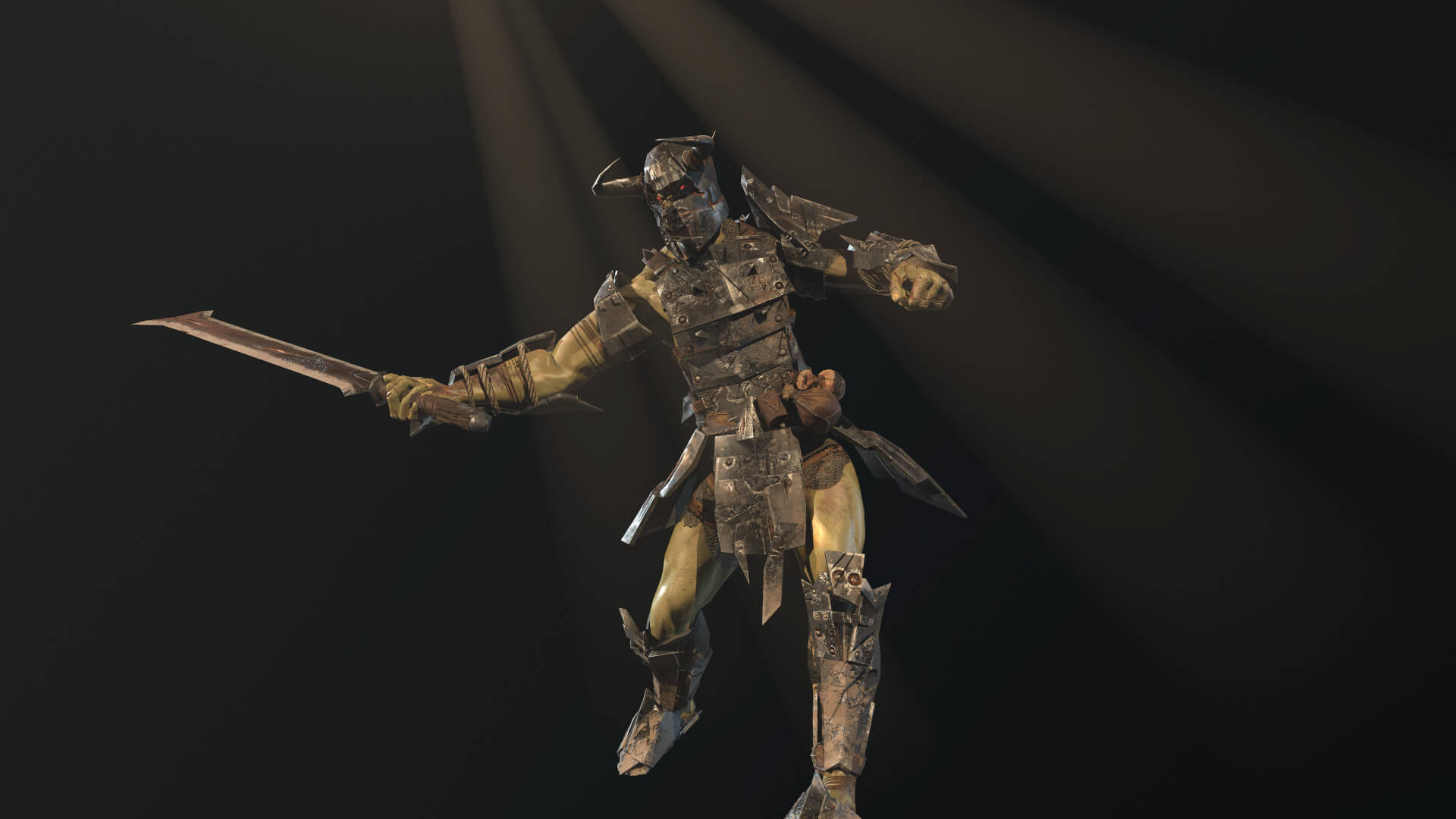 Ork Fighter Game Ready - 3D Model by andryuha1981