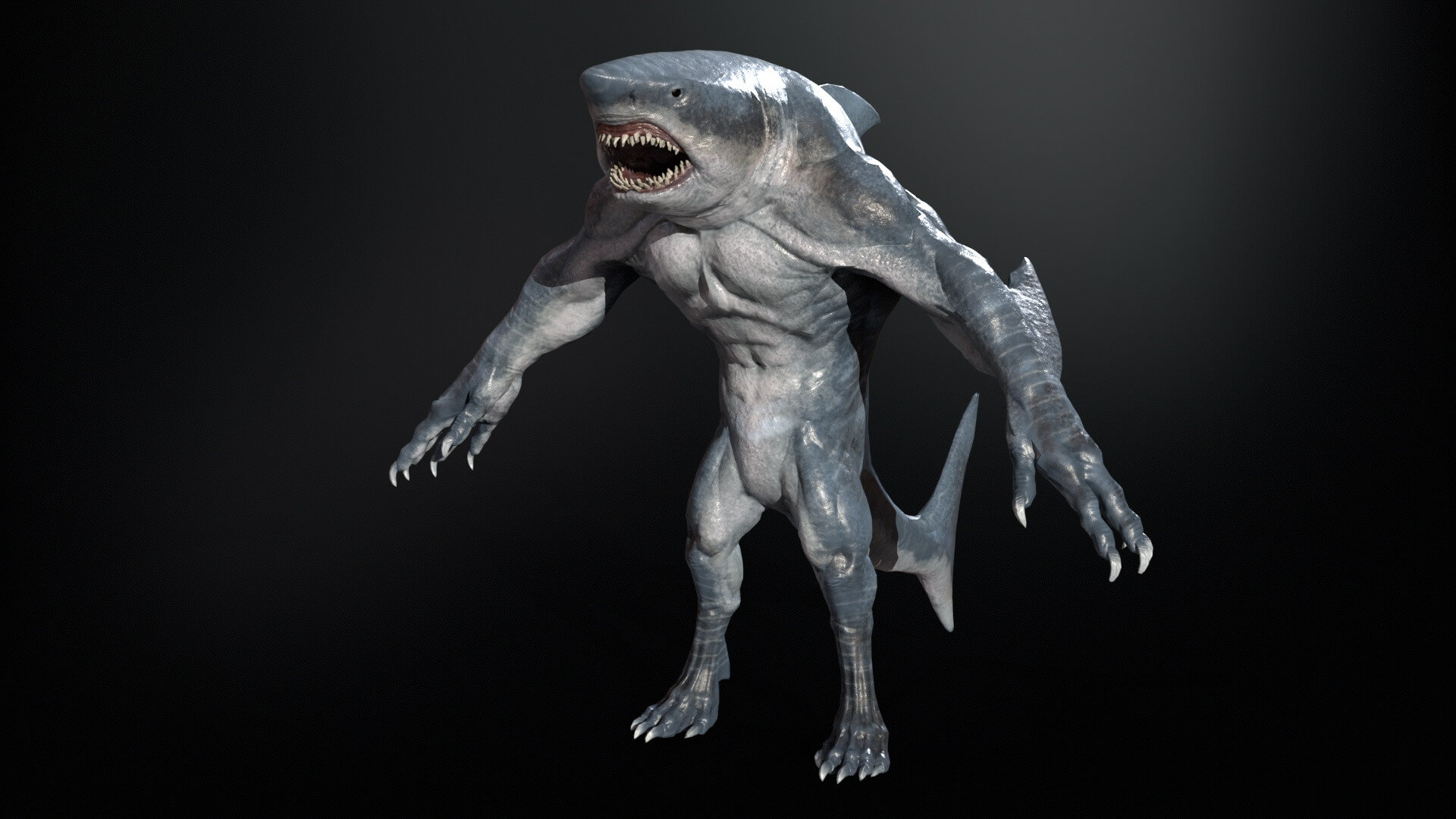 Shark Mutant - 3D Model by andryuha1981