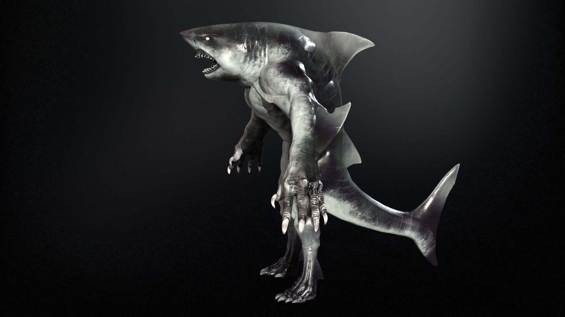 Shark Mutant - 3D Model by andryuha1981