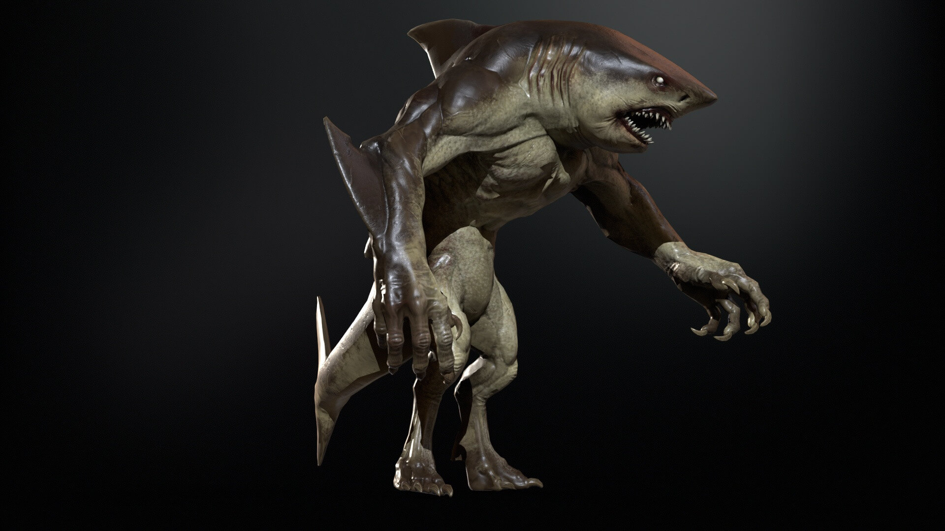Shark Mutant - 3D Model by andryuha1981