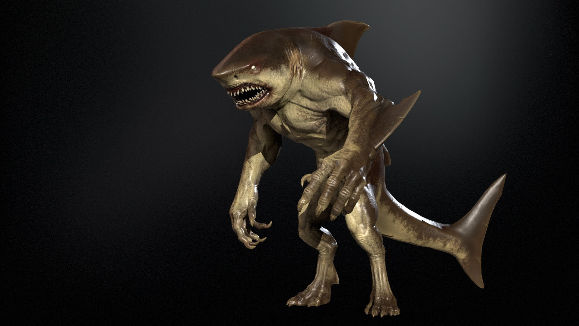 Shark Mutant - 3D Model by andryuha1981