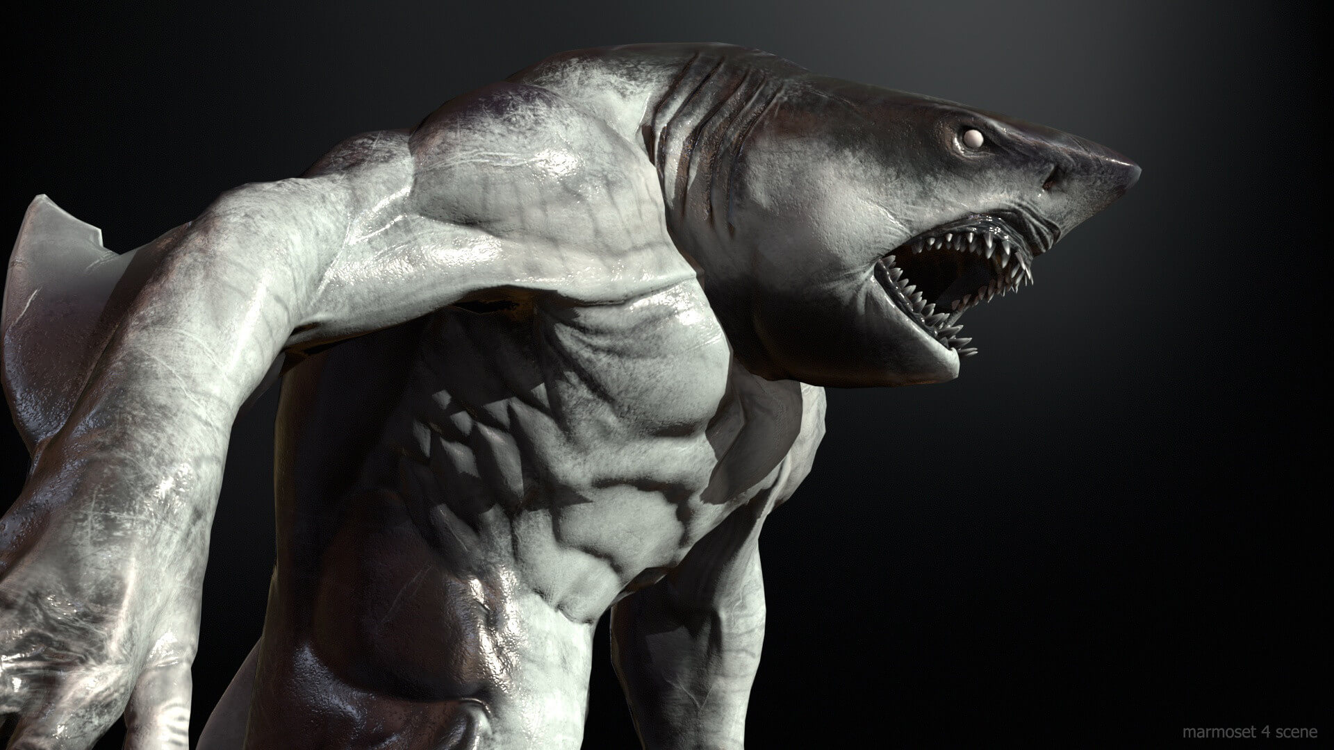 Shark Mutant - 3D Model by andryuha1981