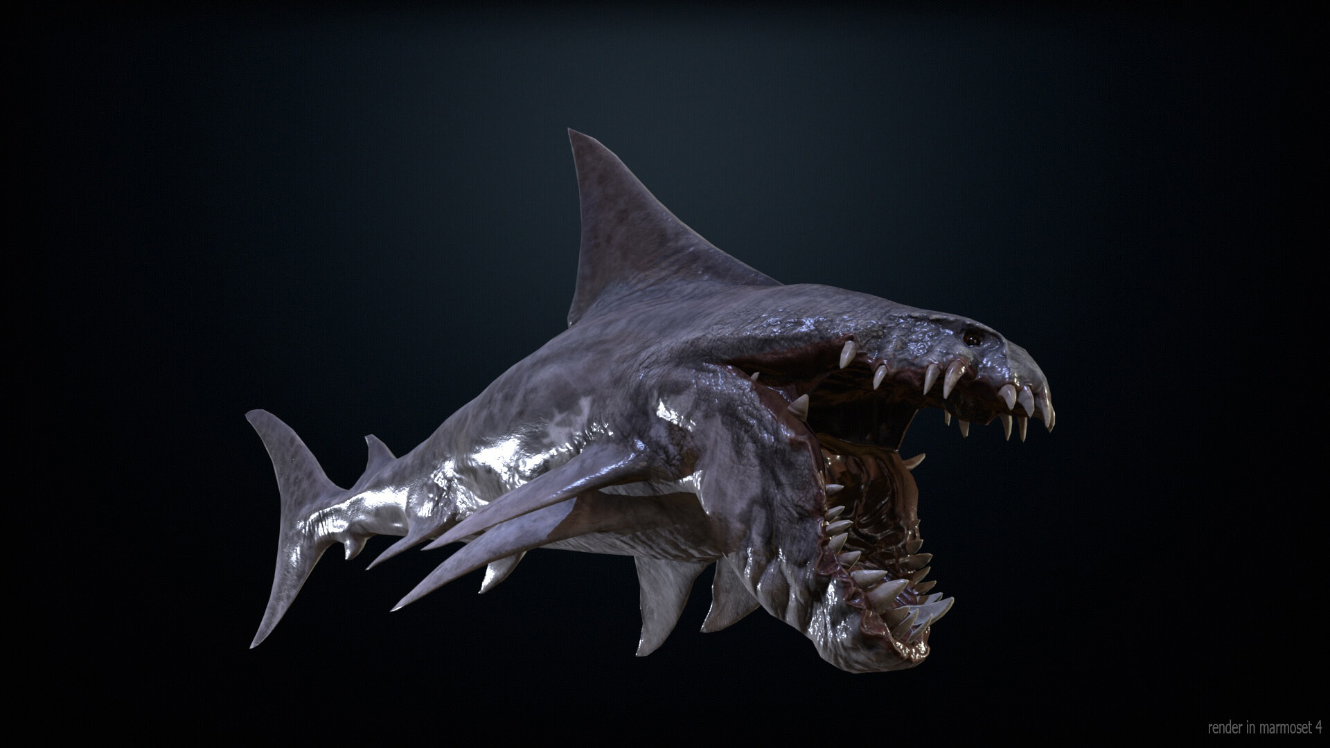 Shark2 Game Ready - 3D Model by andryuha1981