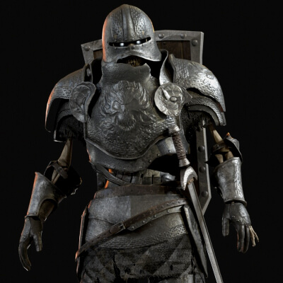 Skeleton Knight Game Ready - 3D Model by andryuha1981