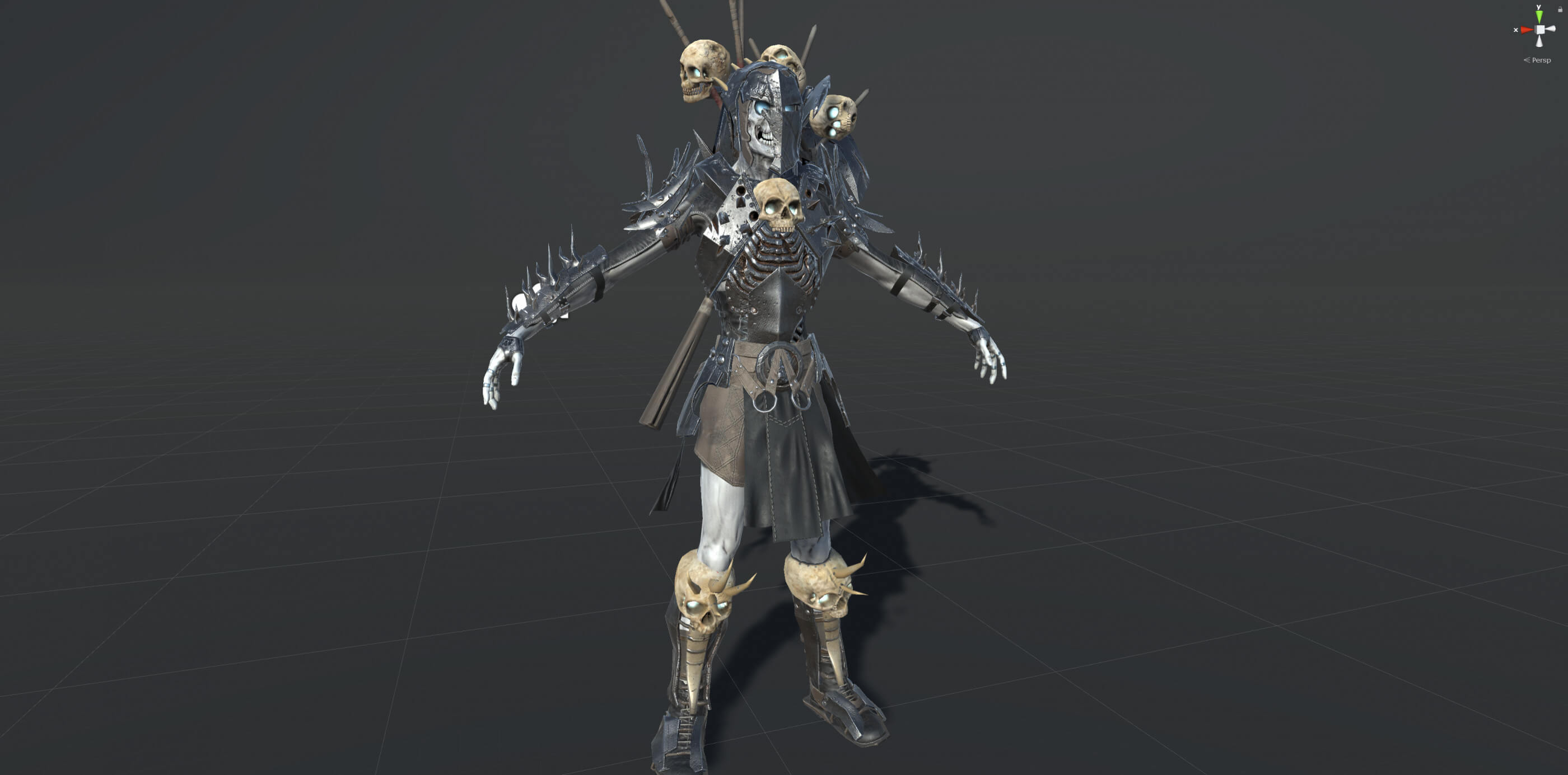 Skeleton 1 With Bulava - 3D Model by andryuha1981