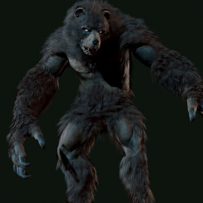 Werebear Game Ready - 3D Model by andryuha1981