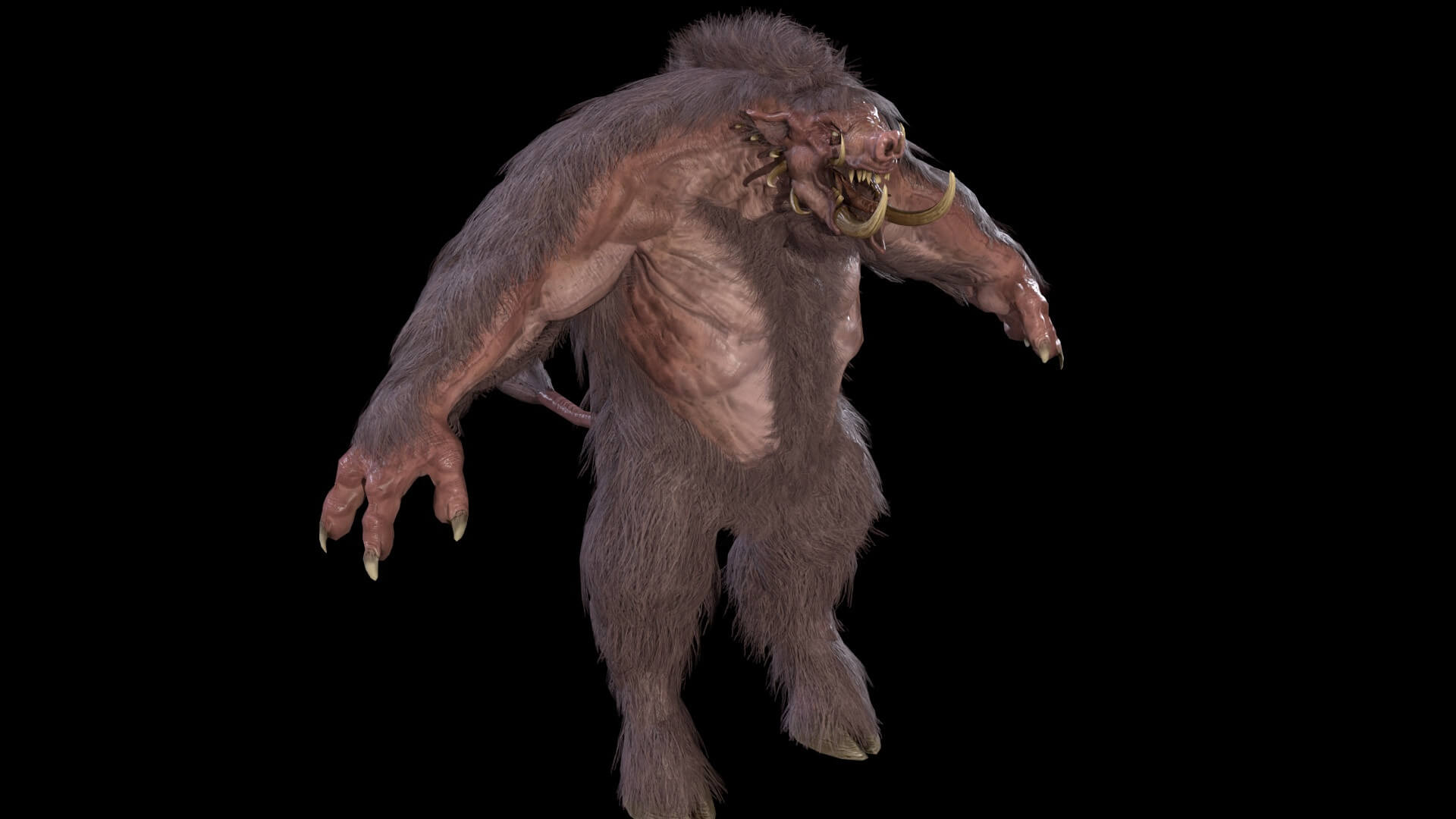 Wereboar Game Ready - 3D Model by andryuha1981