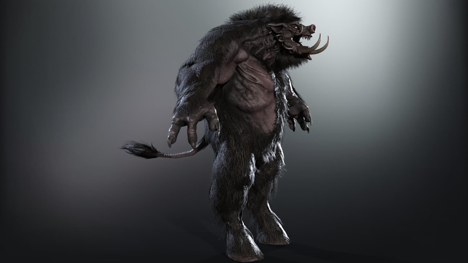 Wereboar Game Ready - 3D Model by andryuha1981
