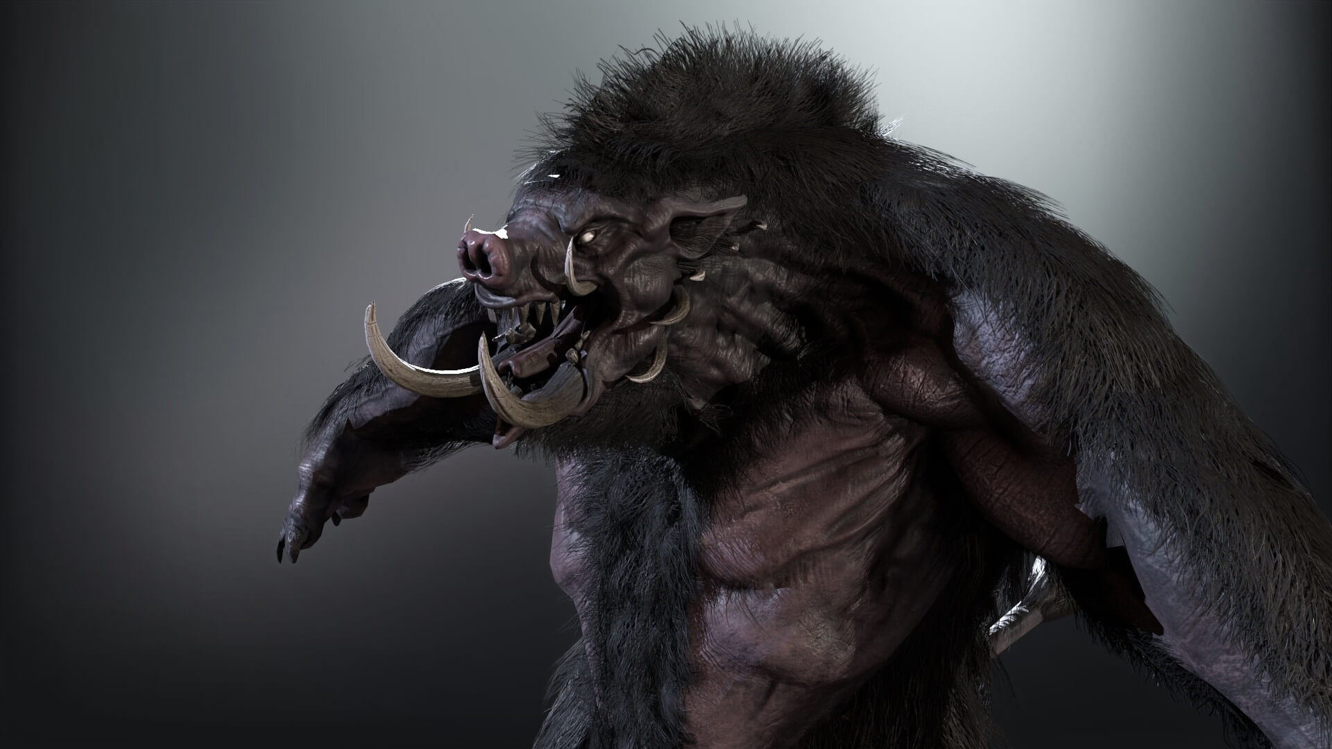 Wereboar Game Ready - 3D Model by andryuha1981