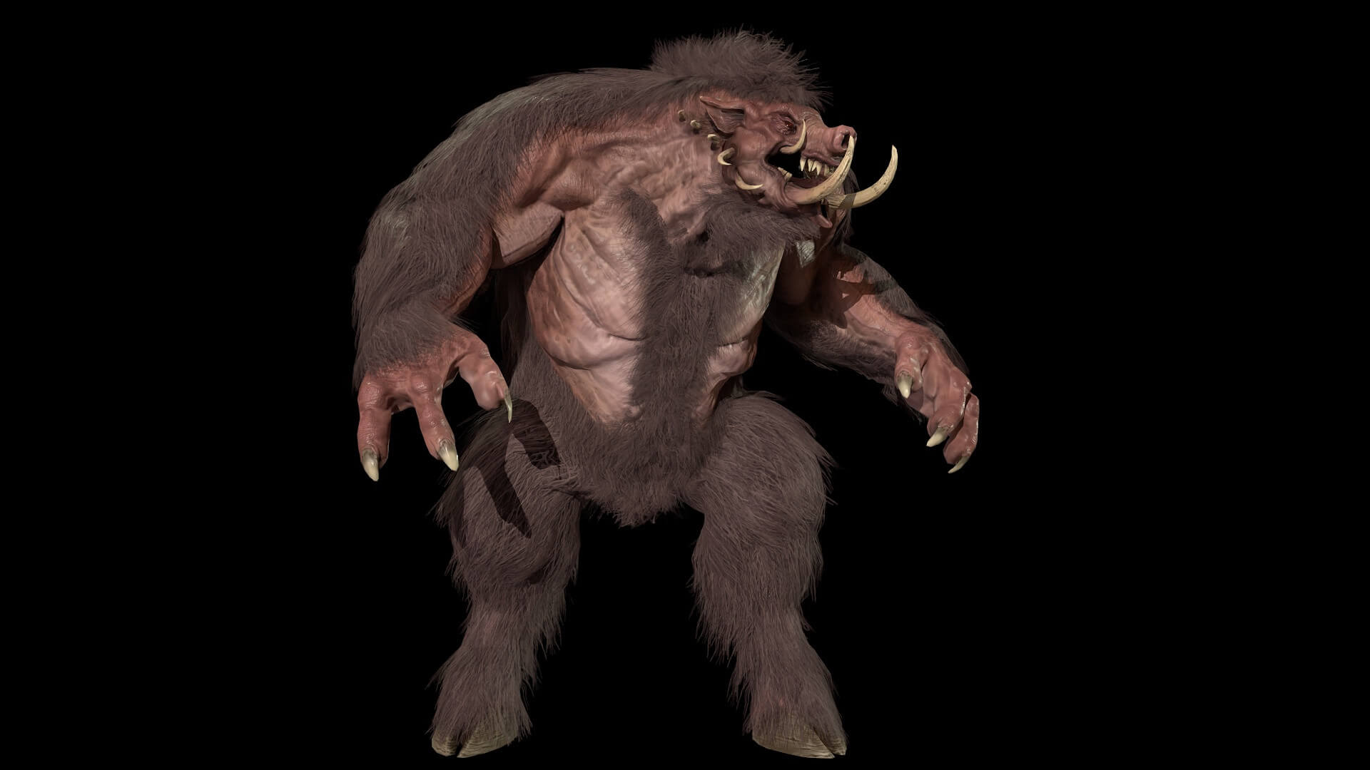 Wereboar Game Ready - 3D Model by andryuha1981