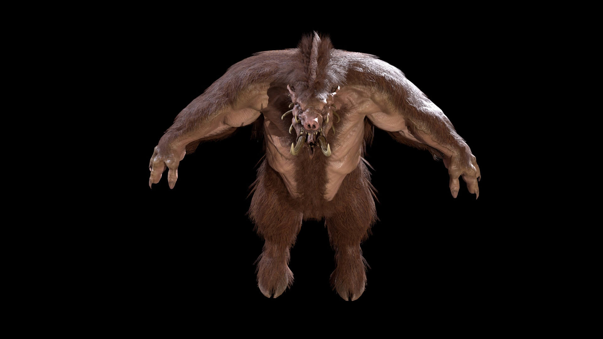 Wereboar Game Ready - 3D Model by andryuha1981