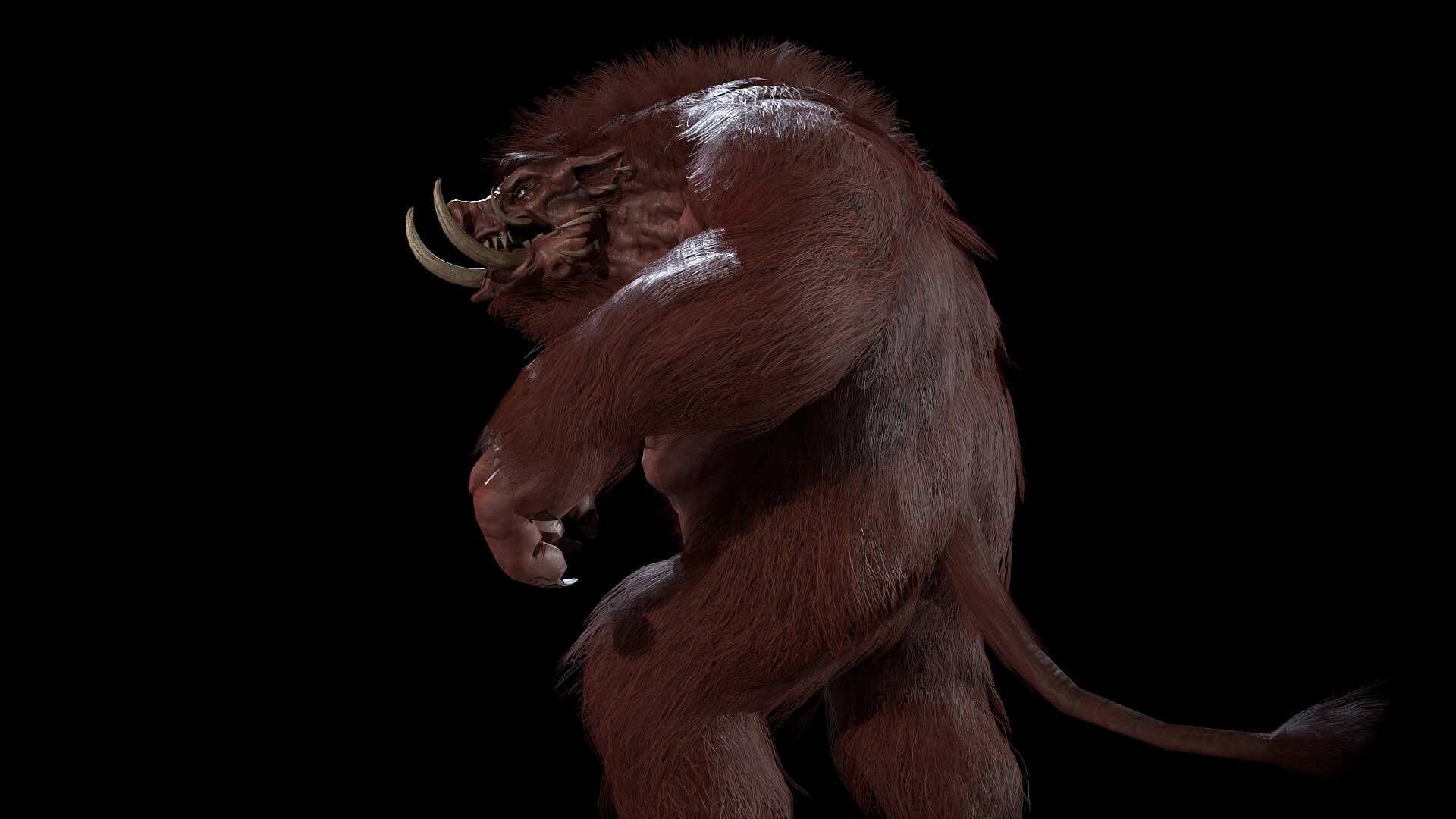 Wereboar Game Ready - 3D Model by andryuha1981