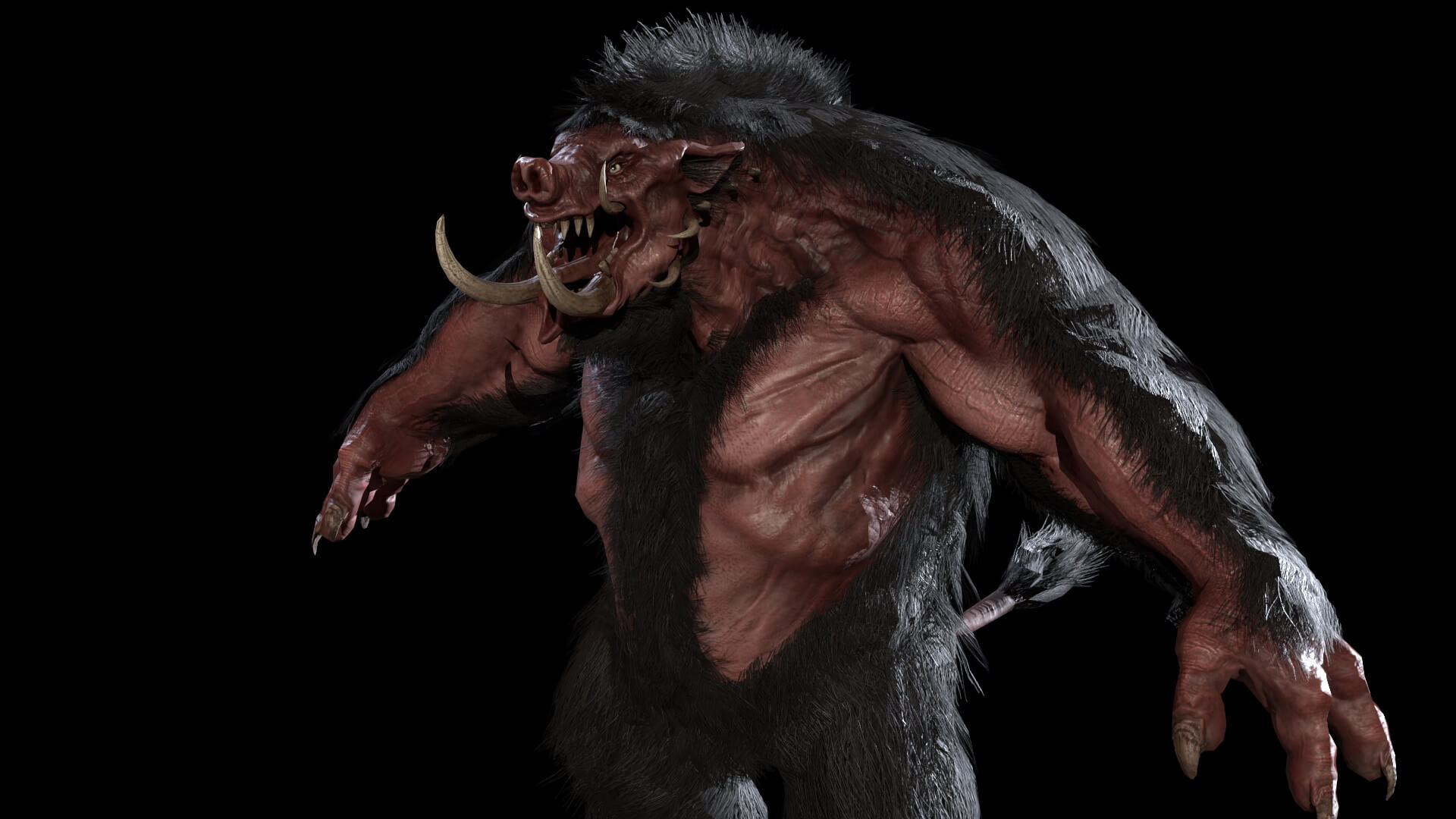 Wereboar Game Ready - 3D Model by andryuha1981