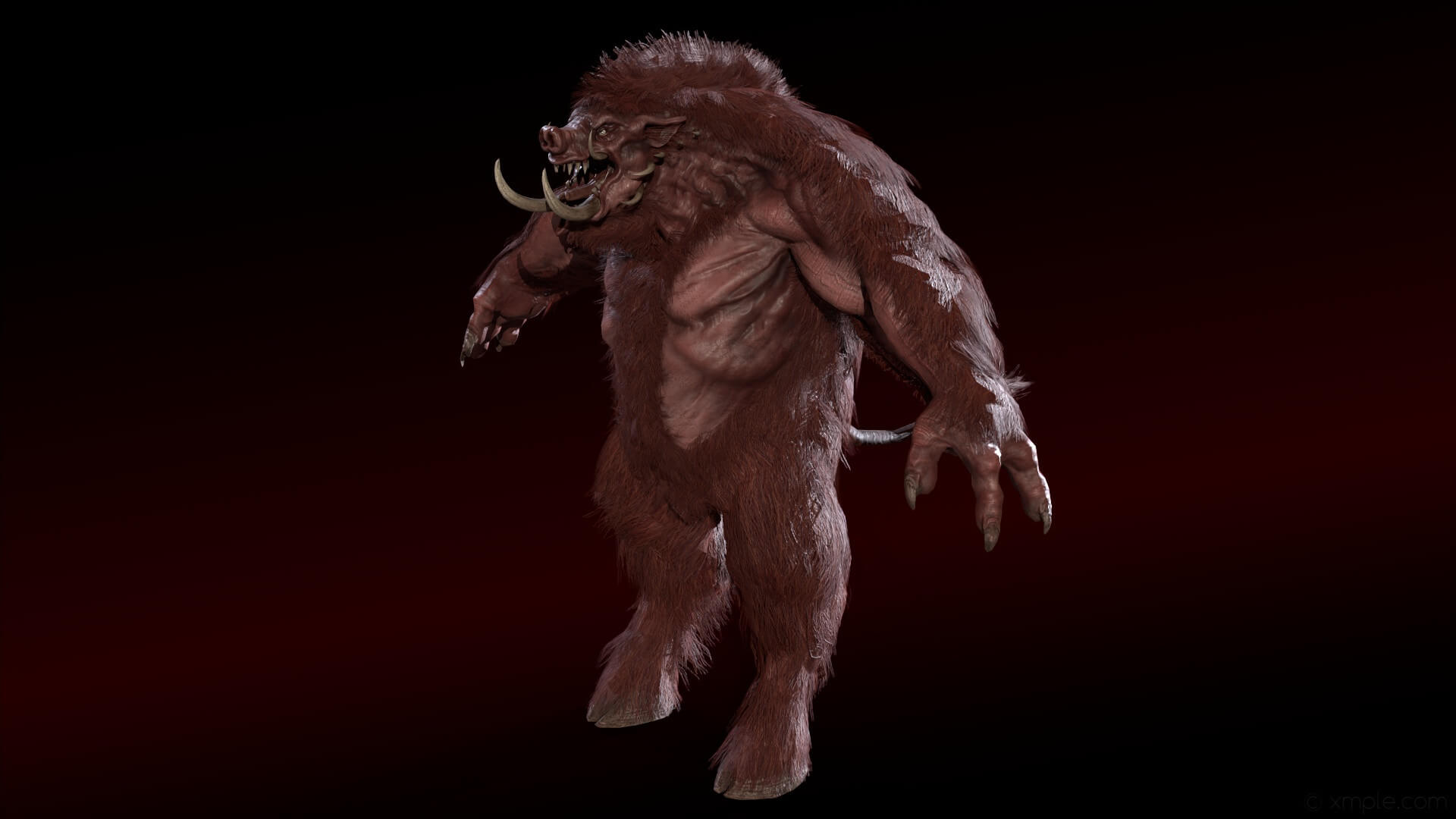 Wereboar Game Ready - 3D Model by andryuha1981