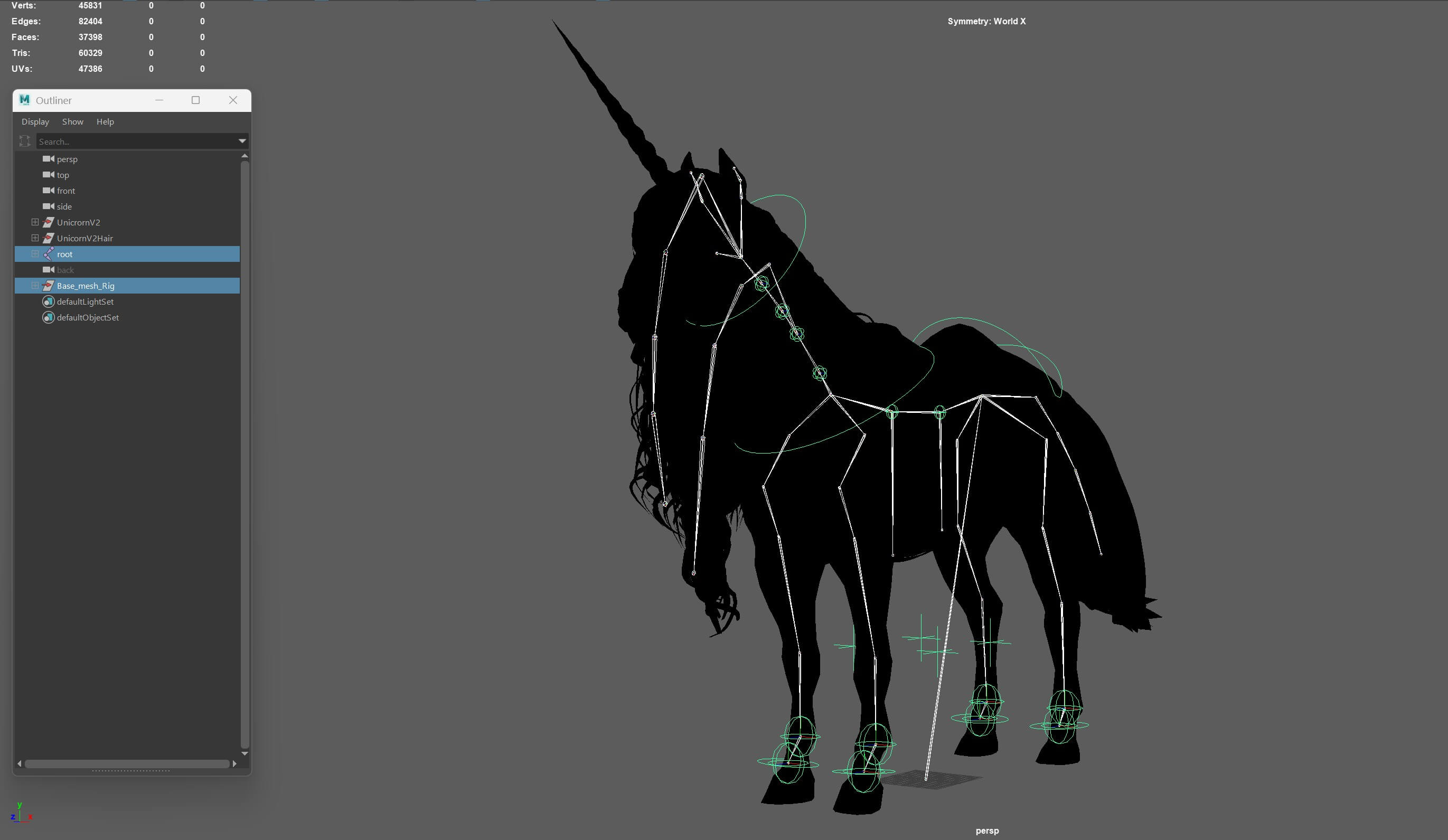 White Unicorn - 3D Model by andryuha1981