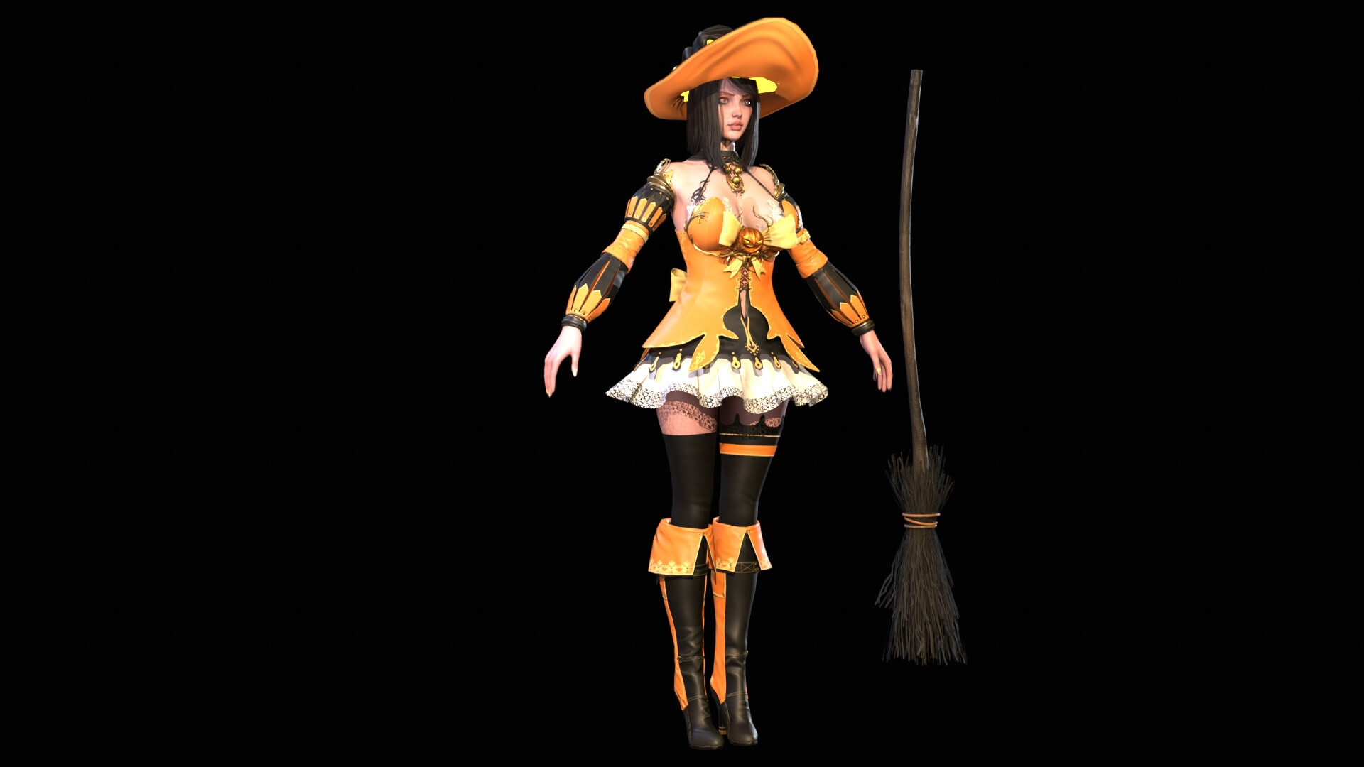Witch 1 Game Ready - 3D Model by andryuha1981