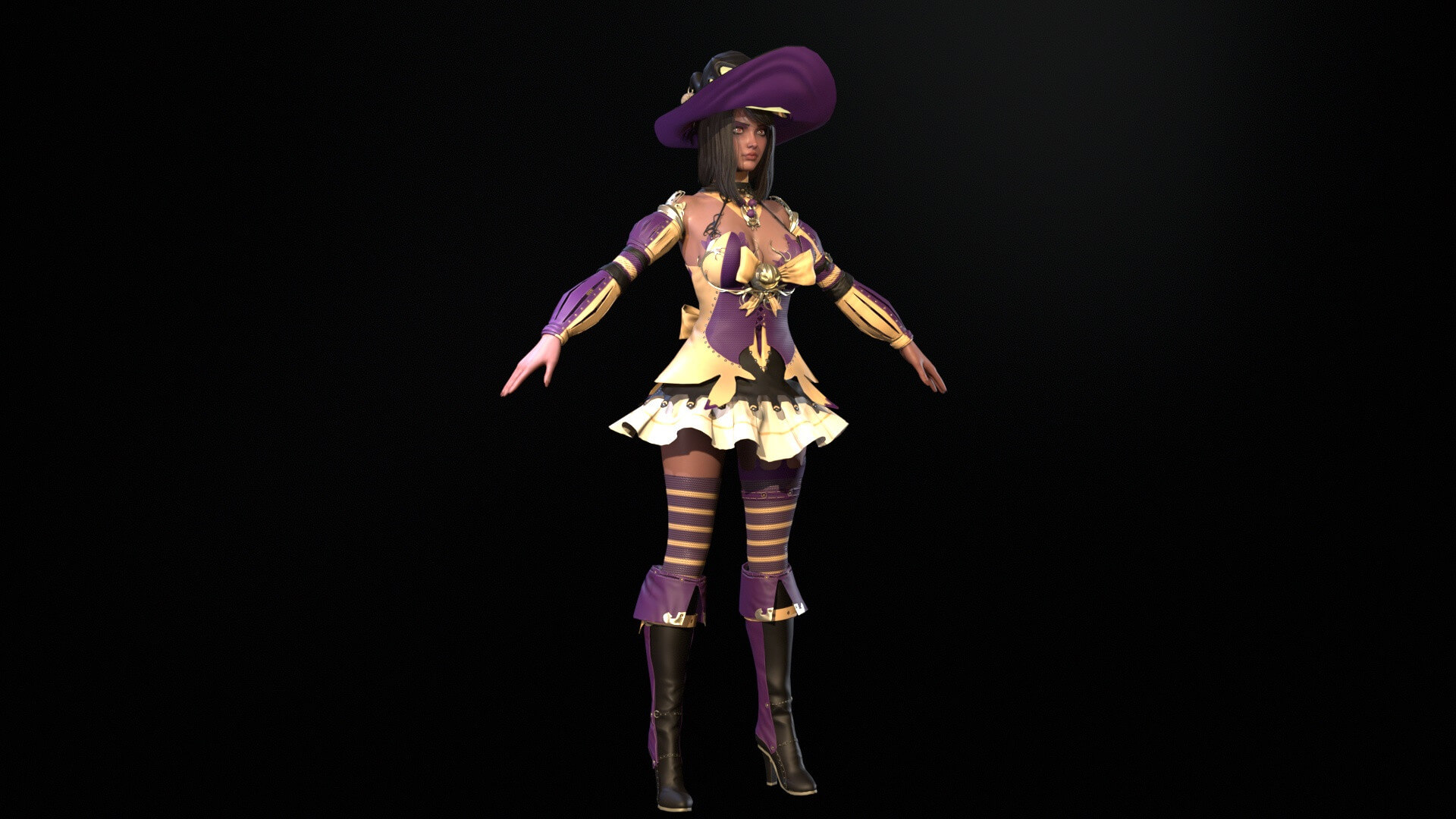 Witch 1 Game Ready - 3D Model by andryuha1981