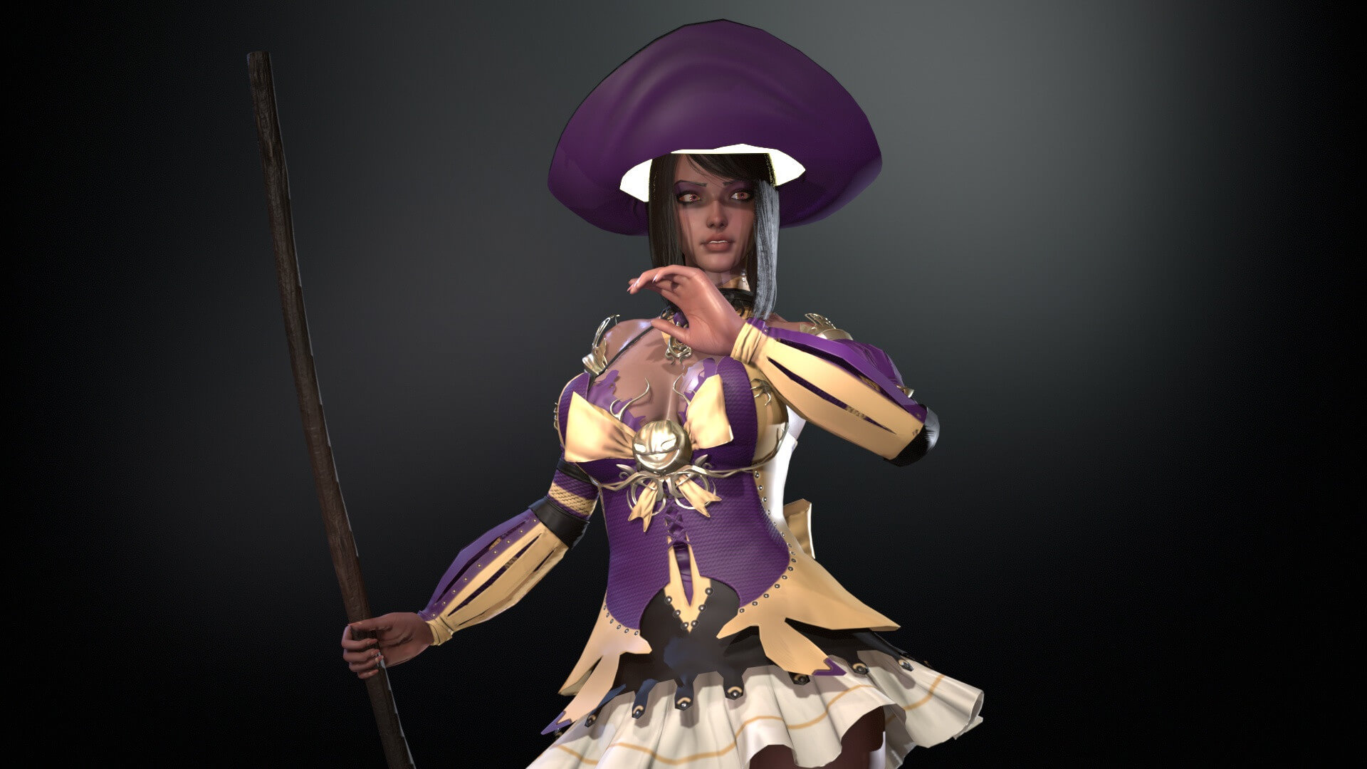 Witch 1 Game Ready - 3D Model by andryuha1981