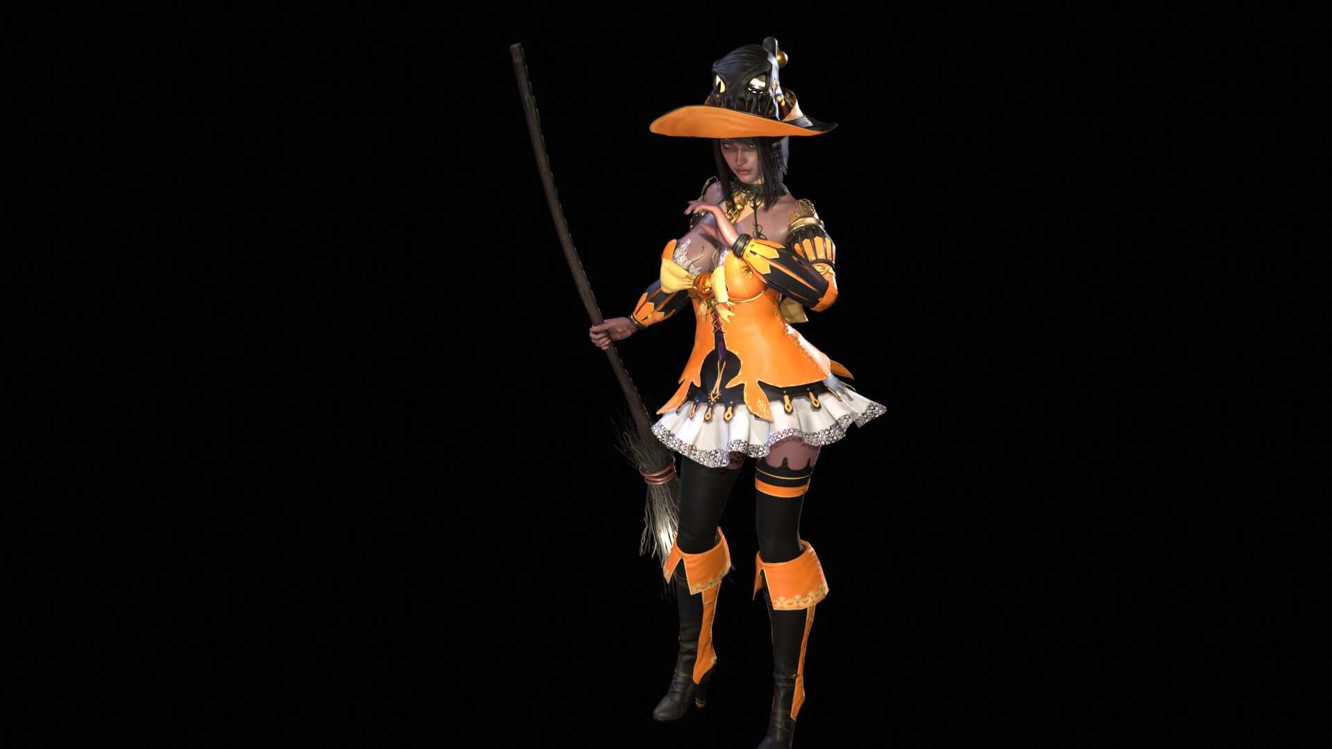 Witch 1 Game Ready - 3D Model by andryuha1981