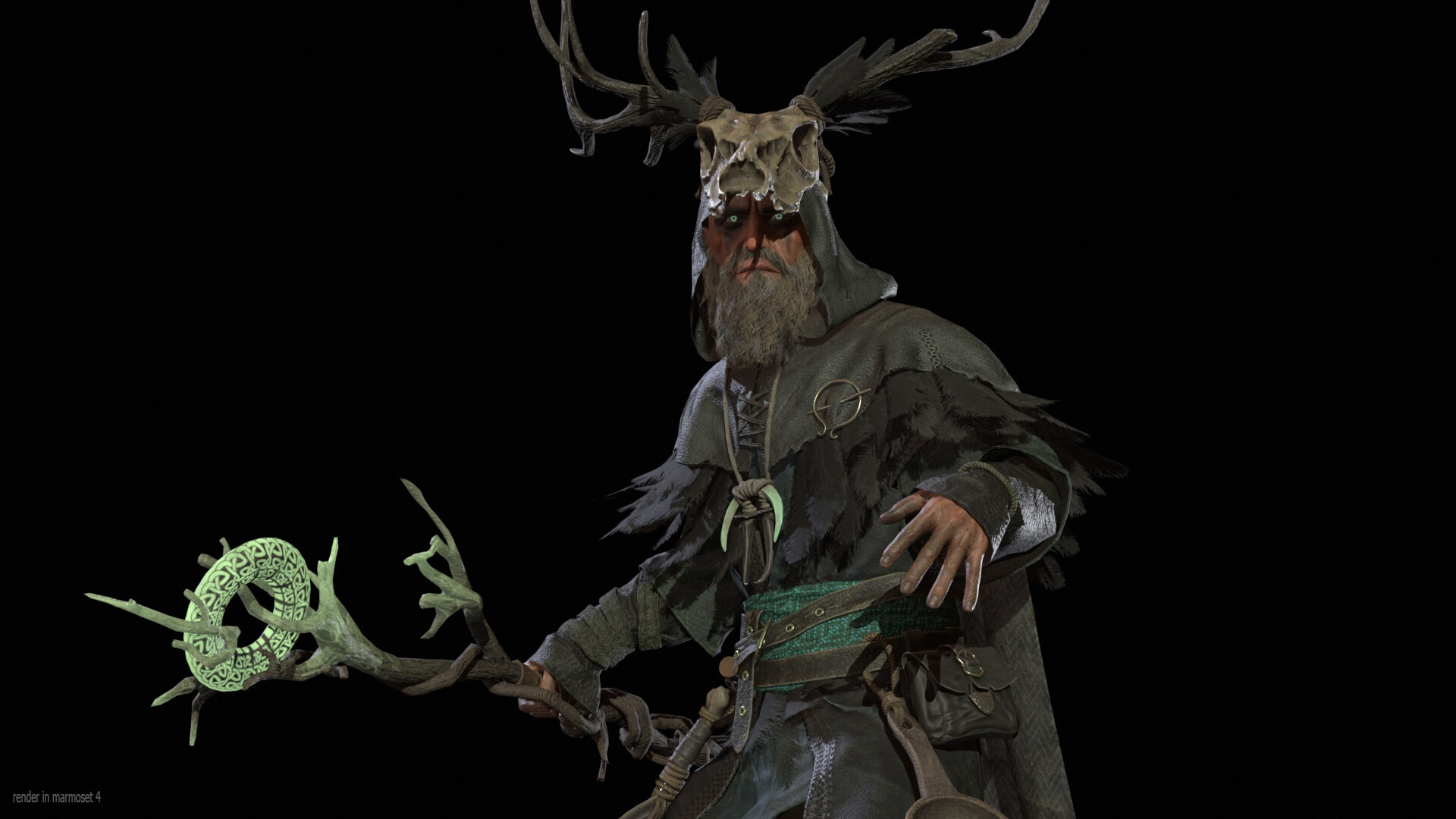 Wizard Druid - 3D Model by andryuha1981