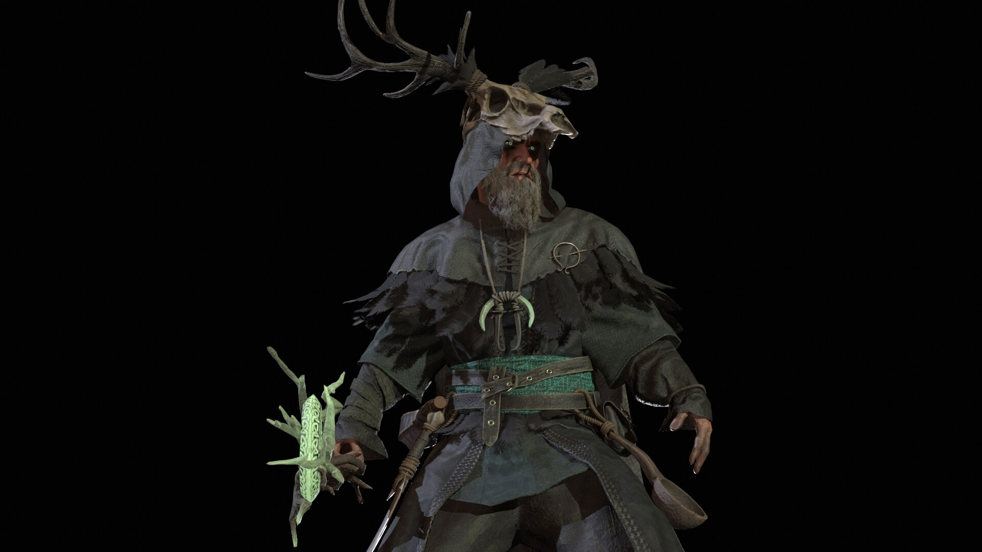 Wizard Druid - 3D Model by andryuha1981