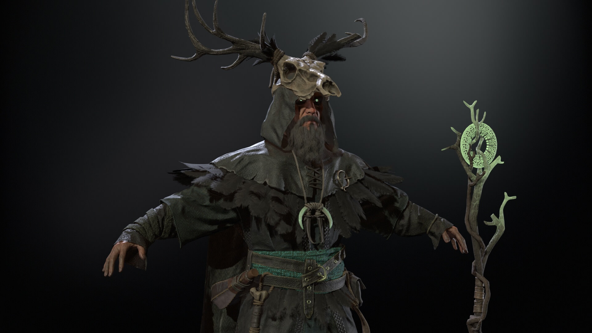 Wizard Druid - 3D Model by andryuha1981