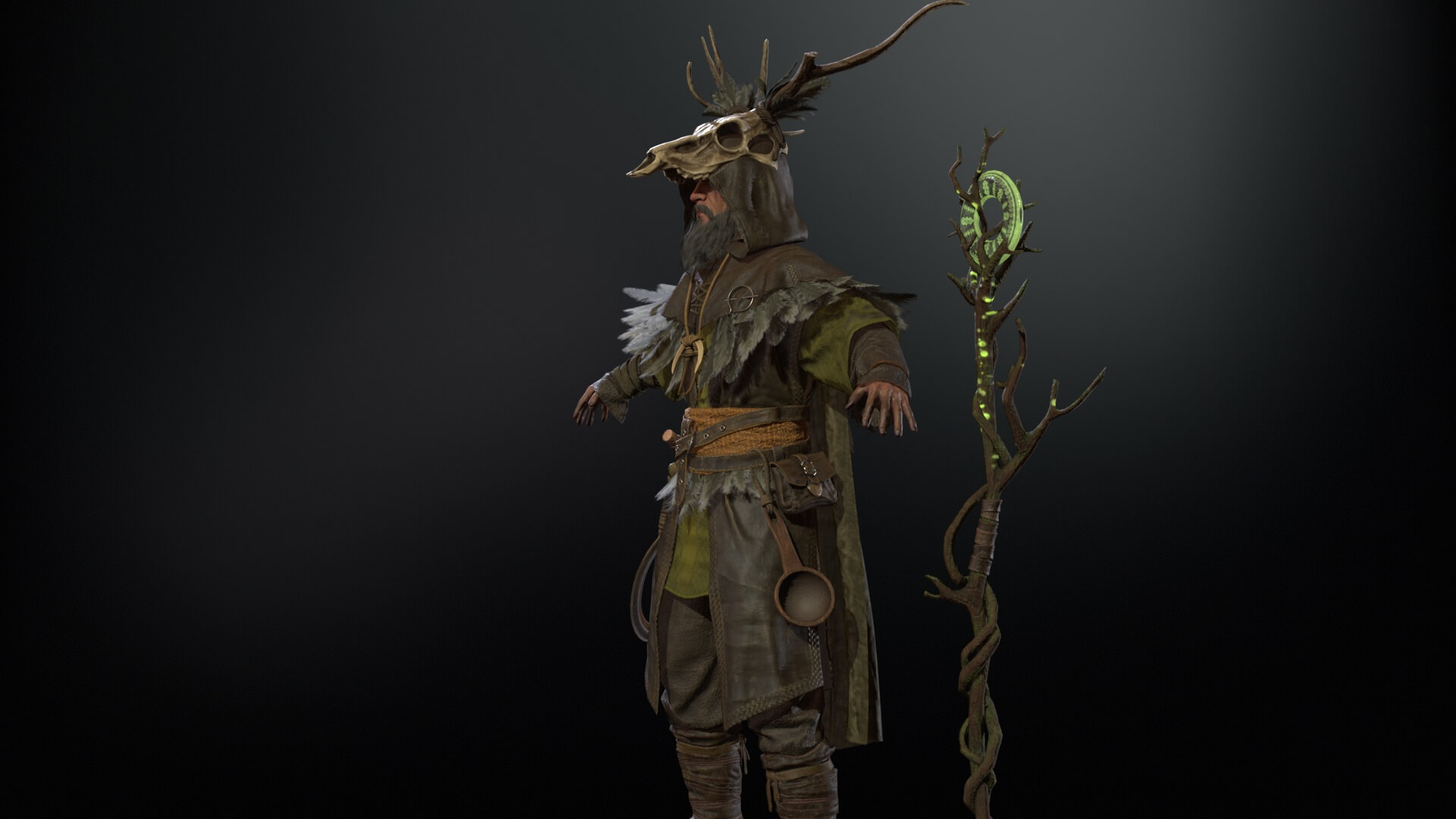 Wizard Druid - 3D Model by andryuha1981