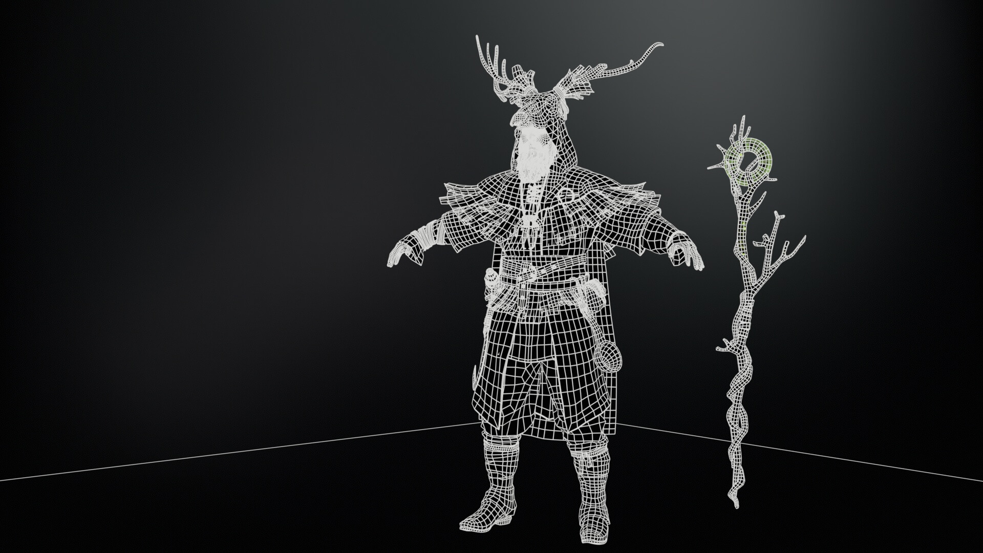 Wizard Druid - 3D Model by andryuha1981