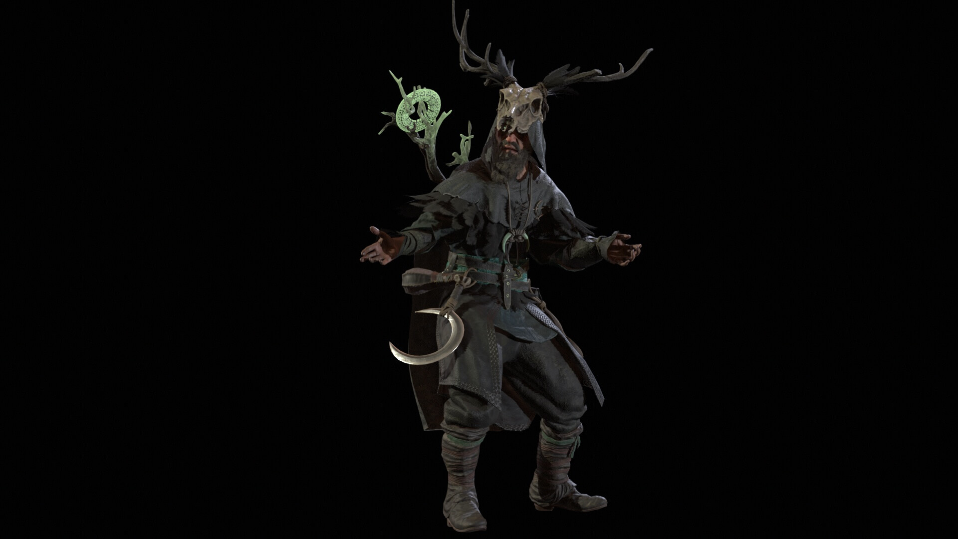 Wizard Druid - 3D Model by andryuha1981