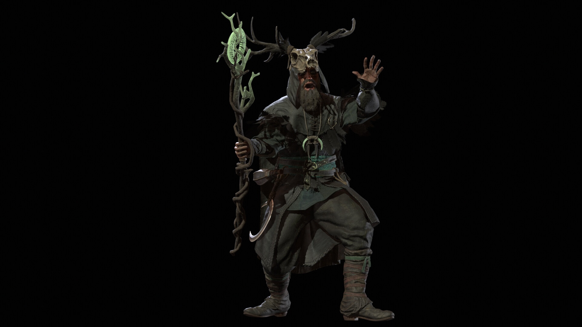 Wizard Druid - 3D Model by andryuha1981
