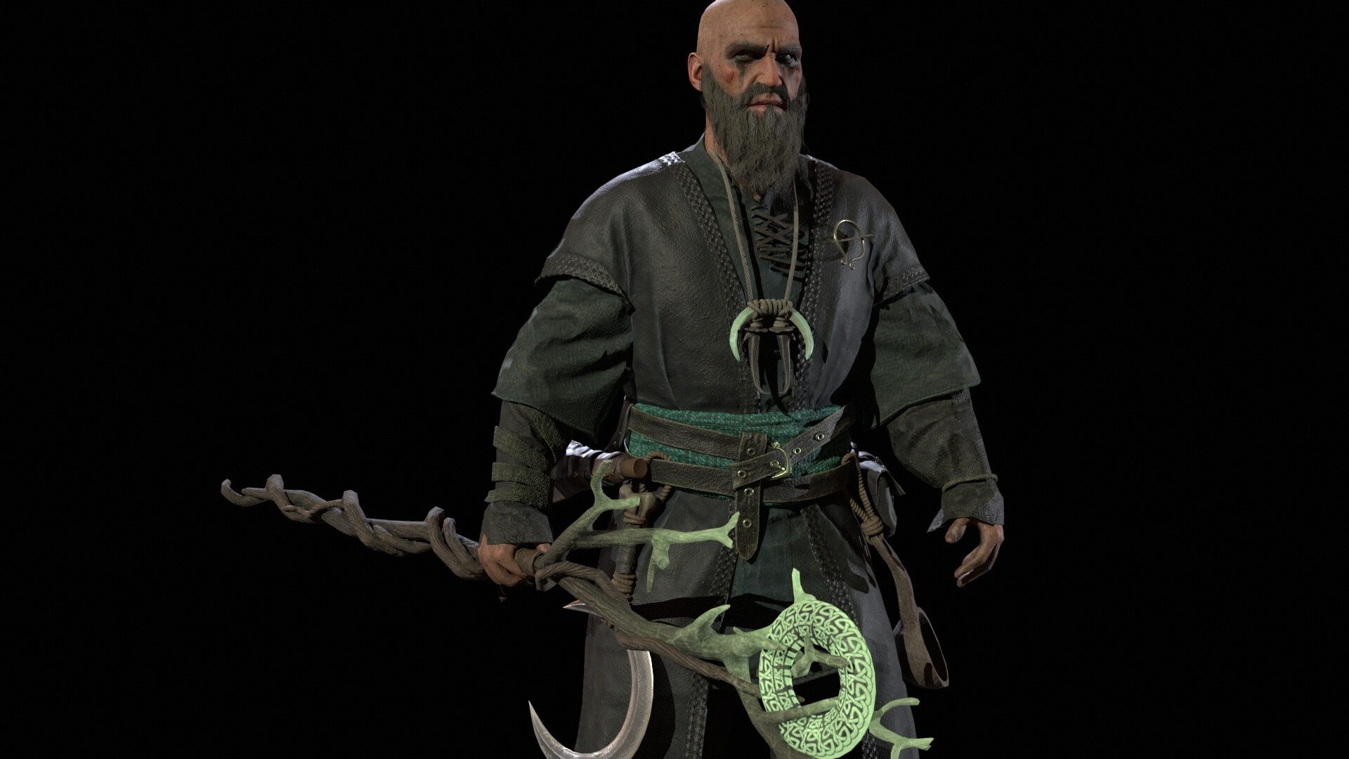 Wizard Druid - 3D Model by andryuha1981